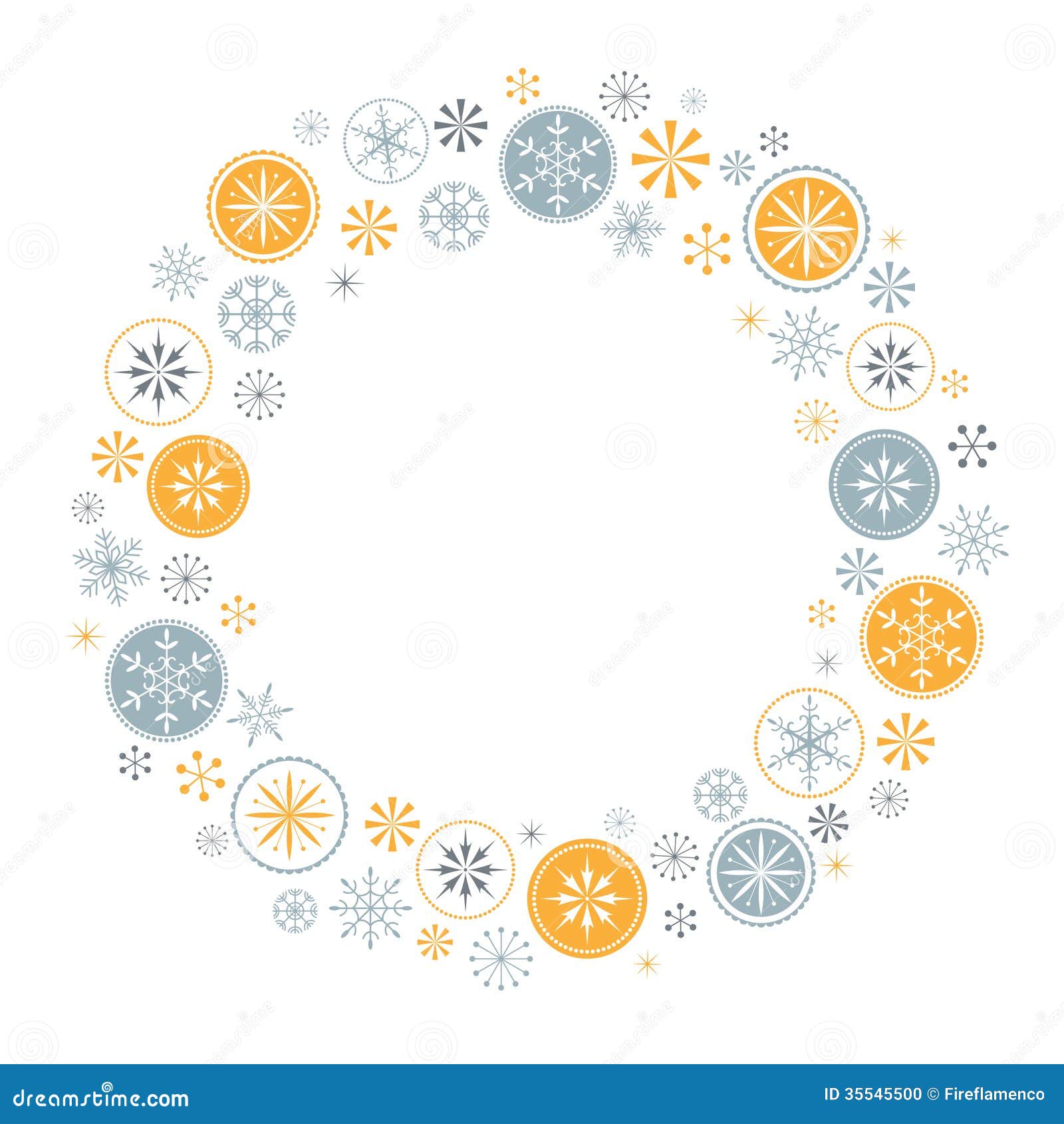 Snowflake Frame Stock Photo - Image: 35545500