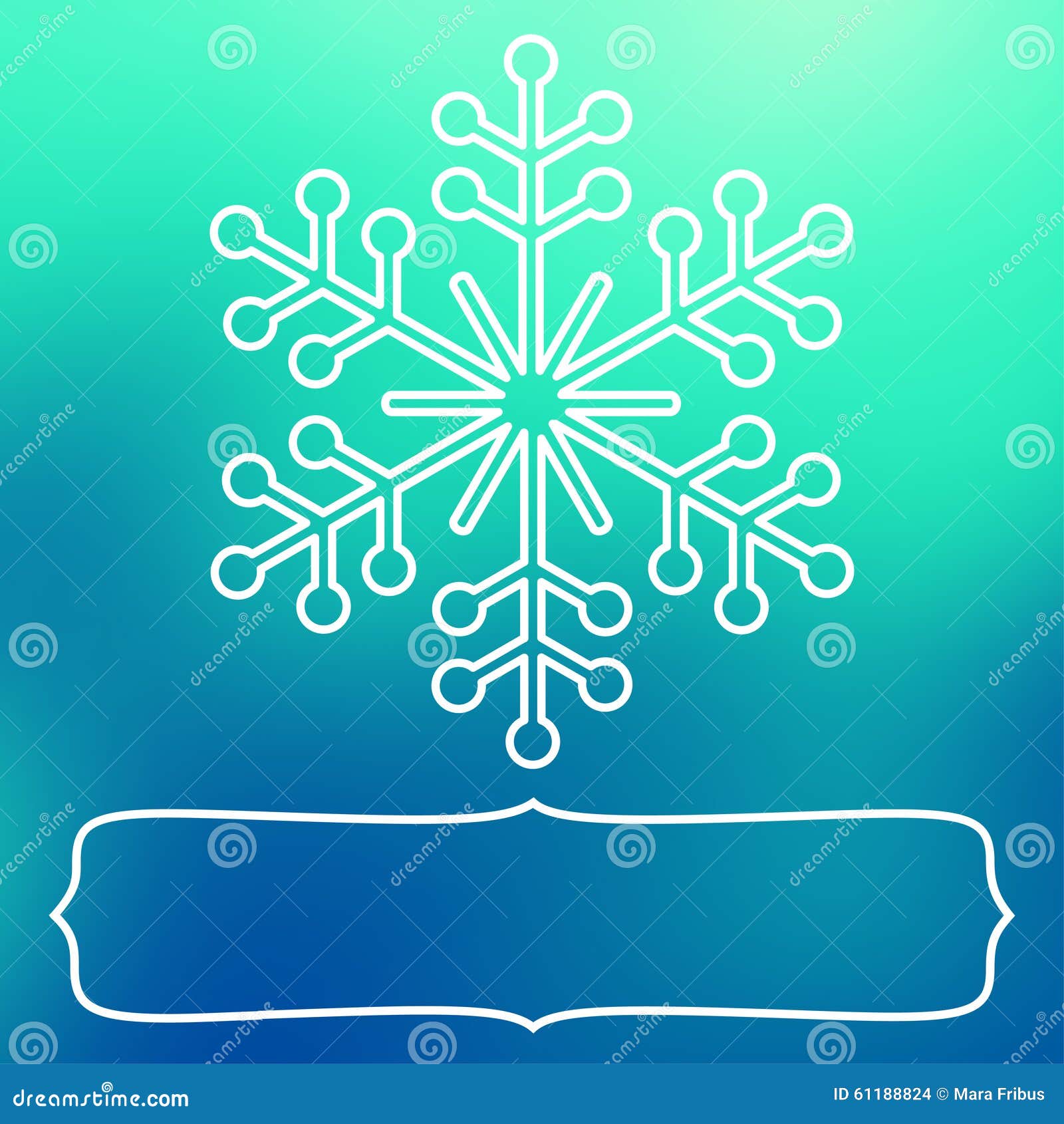 Snowflake frame stock vector. Illustration of label, snow - 61188824
