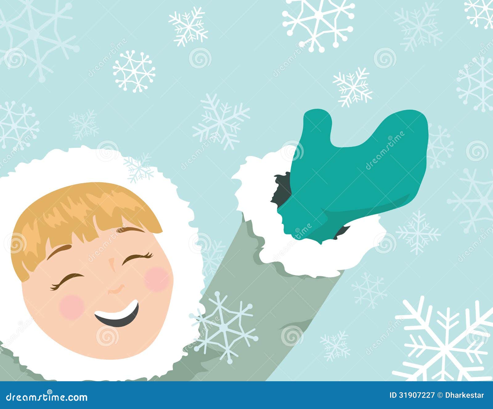 Snowflake Fun stock illustration. Illustration of enjoyment - 31907227