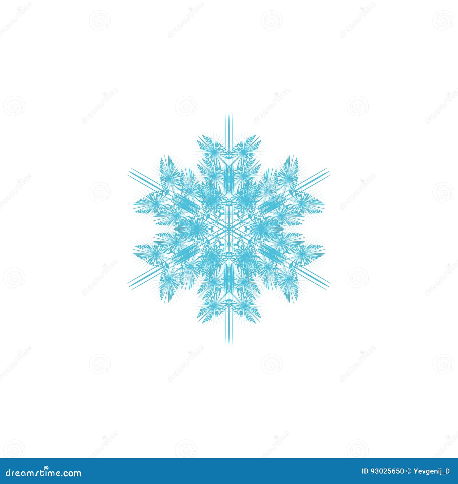 Snowflake geometric stock vector. Illustration of decor - 93025650