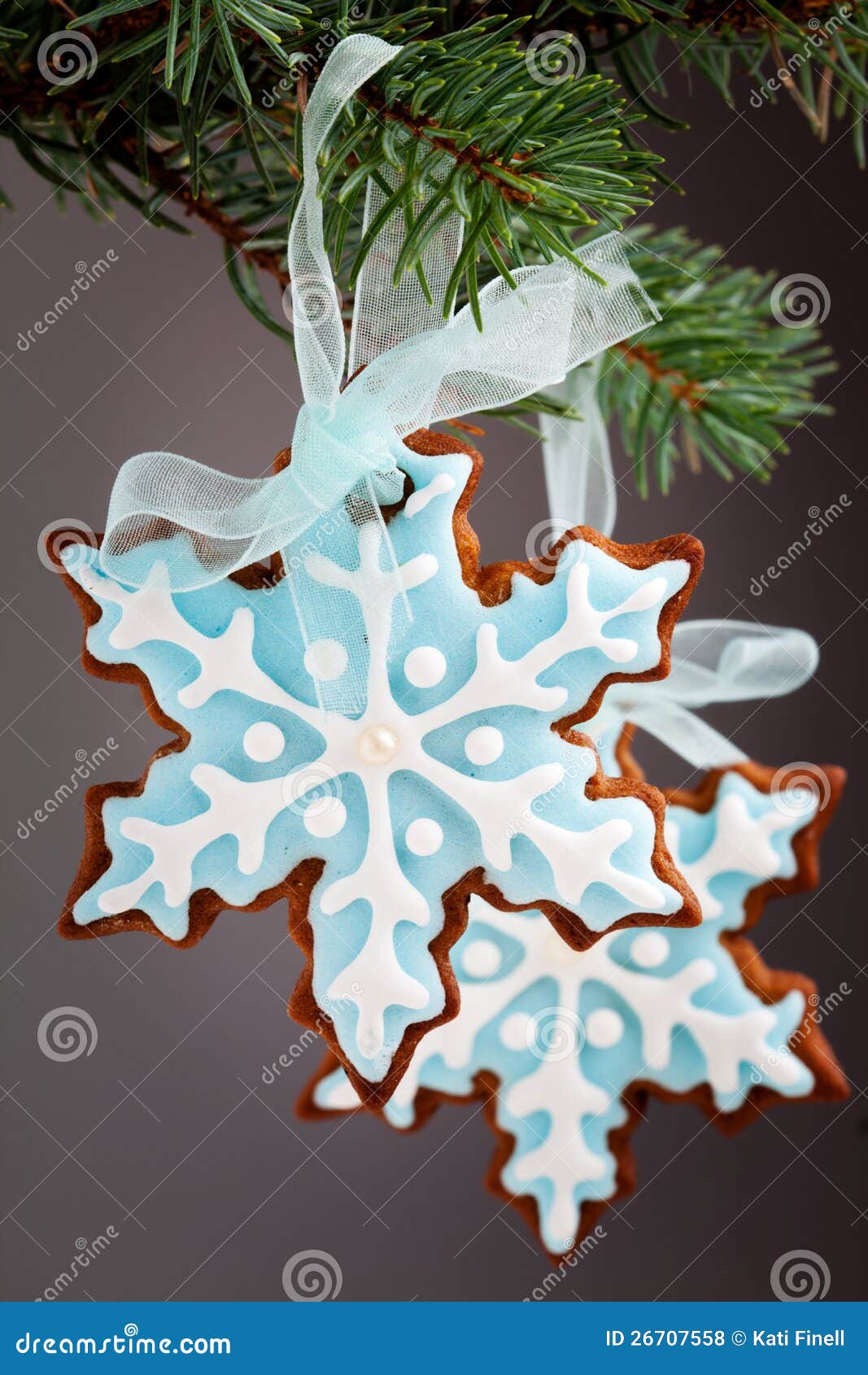 Snowflake Gingerbread Cookies Stock Photo - Image of decorative ...