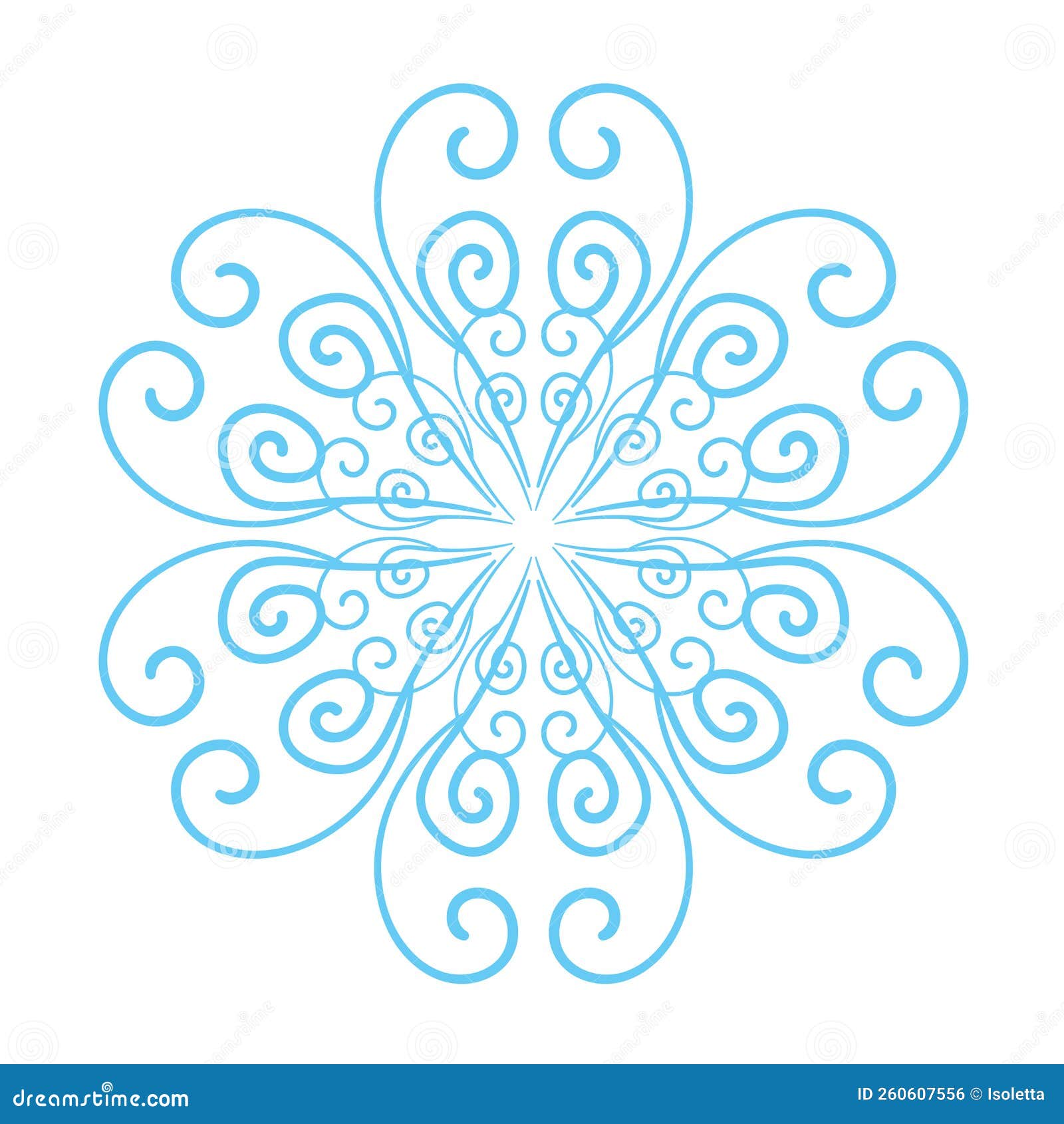 Snowflake Graphic Design Element Stock Vector - Illustration of frost ...