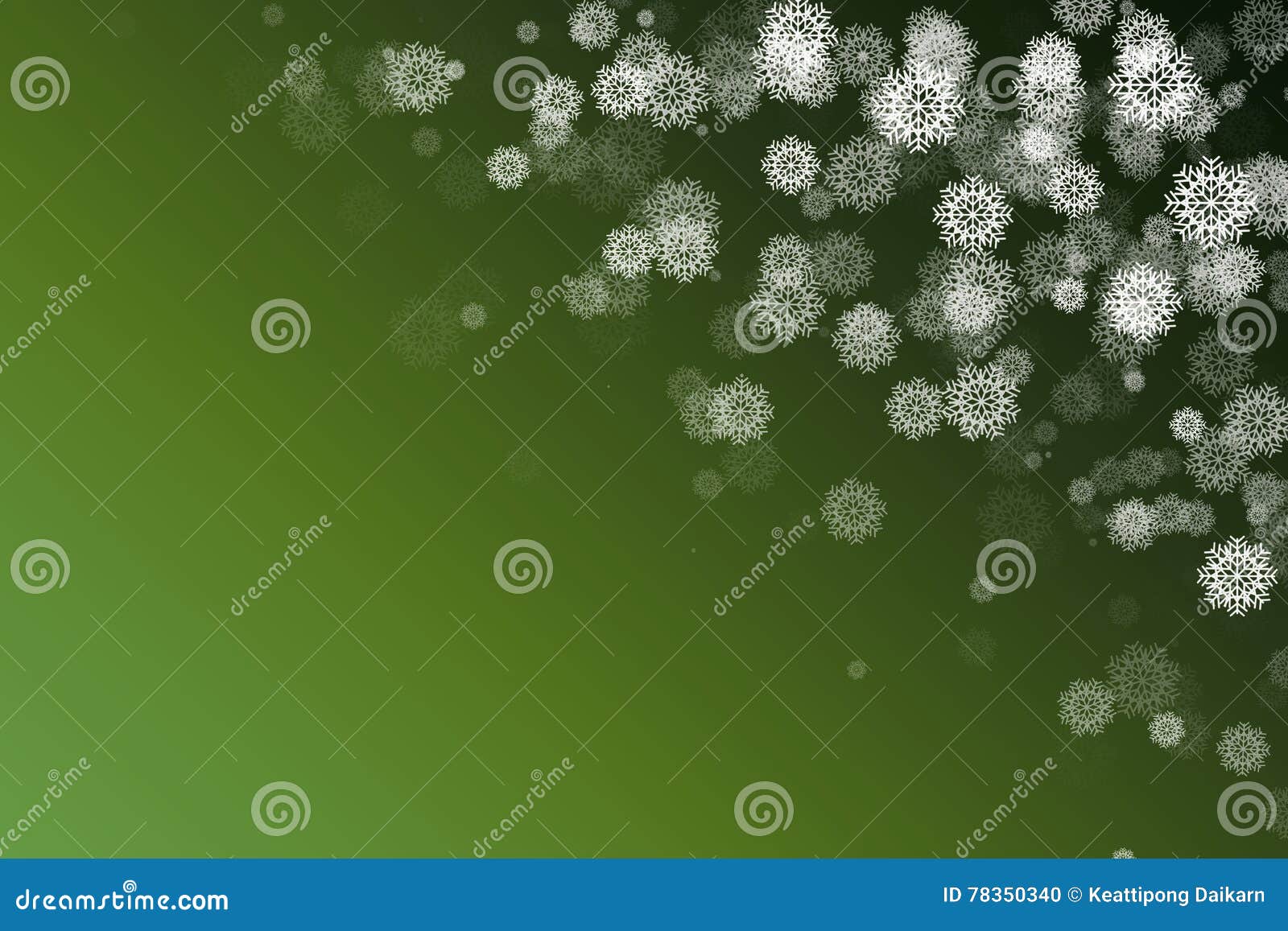 Snowflake in Green Color Abstract Background Stock Illustration ...