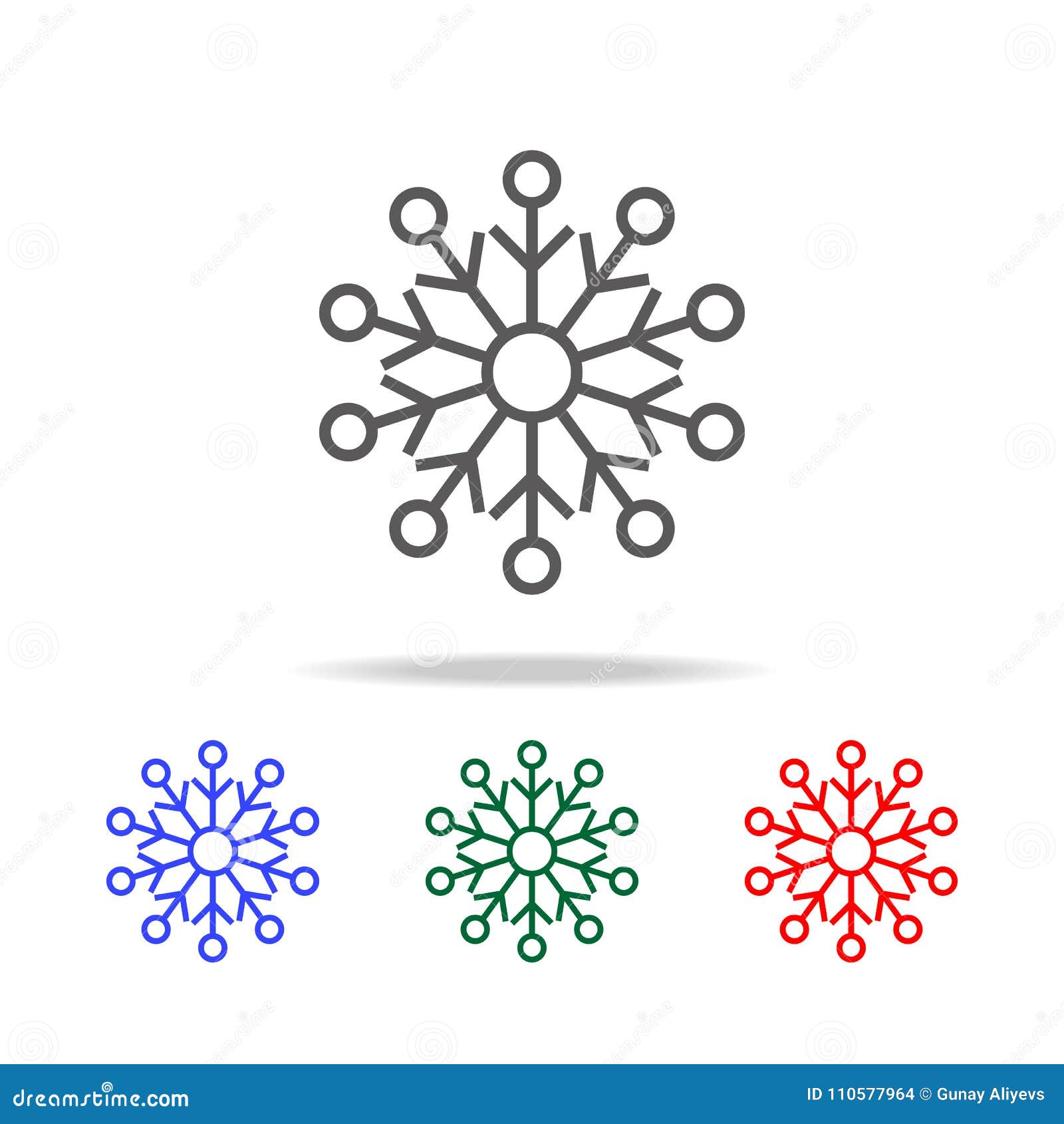 Snowflake Icon. Elements in Multi Colored Icons for Mobile Concept and ...