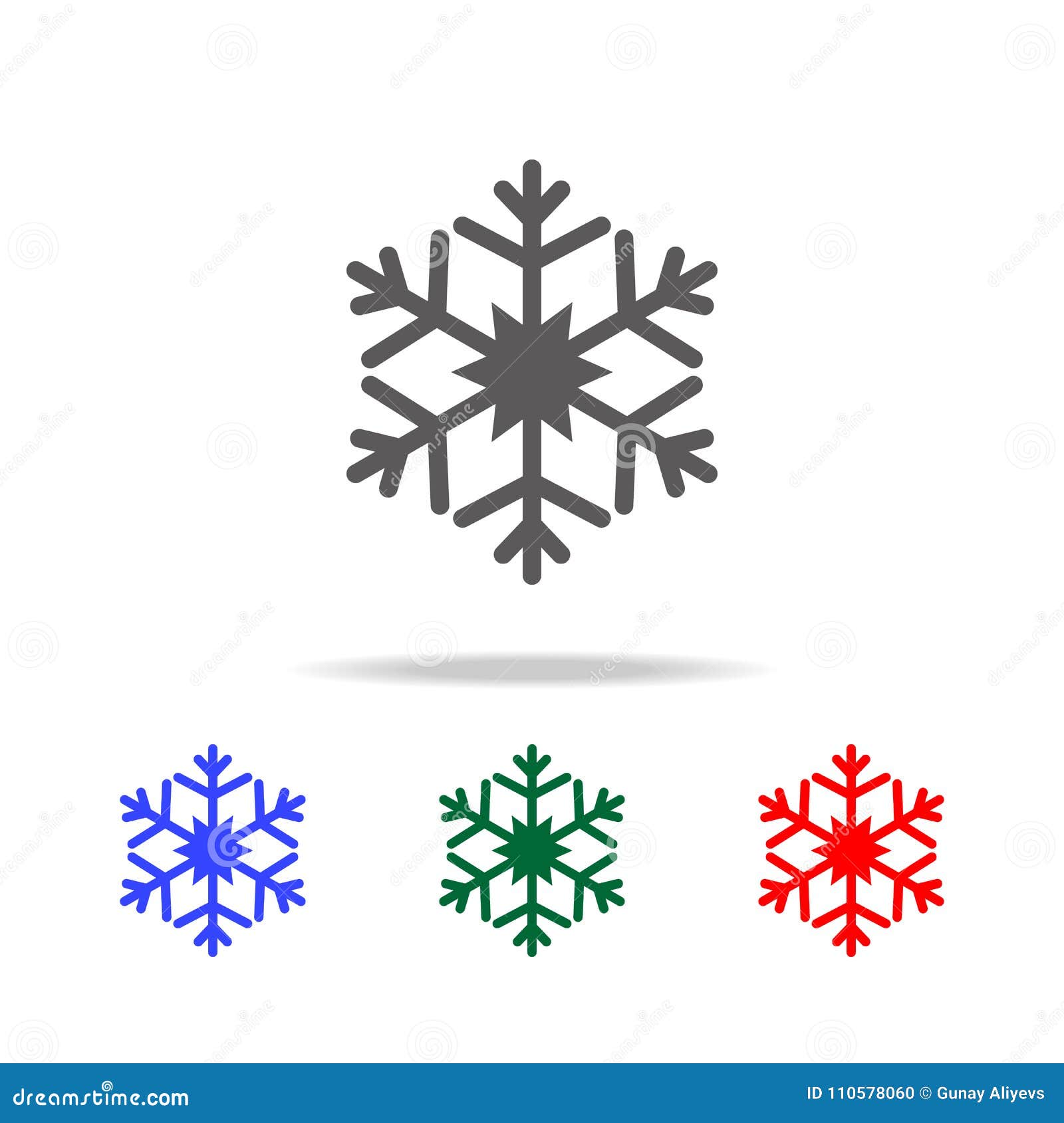 Snowflake Icon. Elements in Multi Colored Icons for Mobile Concept and ...