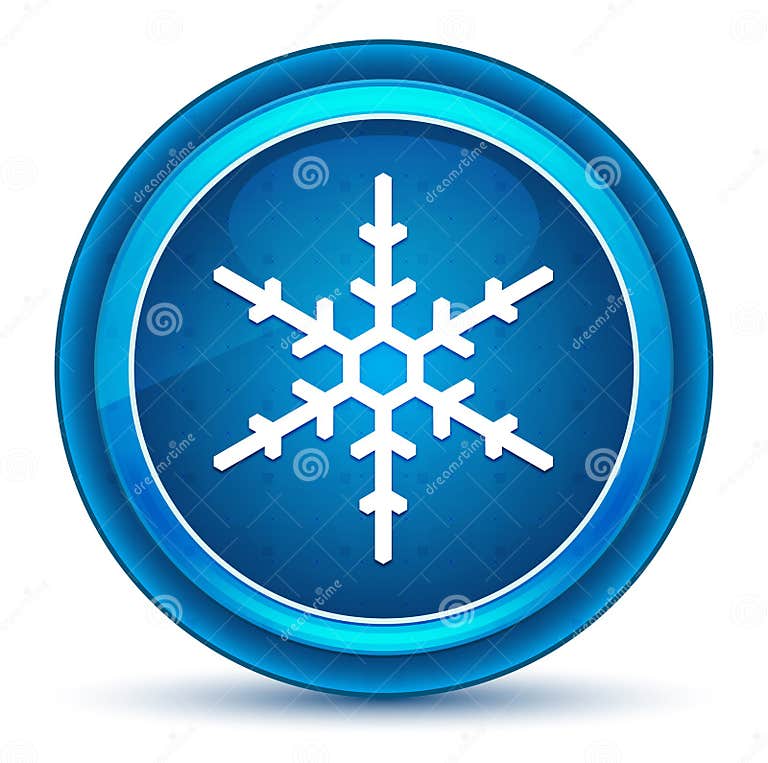 Snowflake Icon Eyeball Blue Round Button Stock Illustration ...