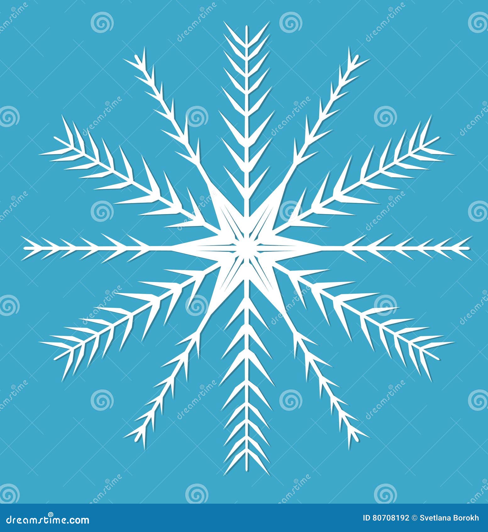 Snowflake. Icon Flat Style. Design Elements. Vector Illustration Stock ...