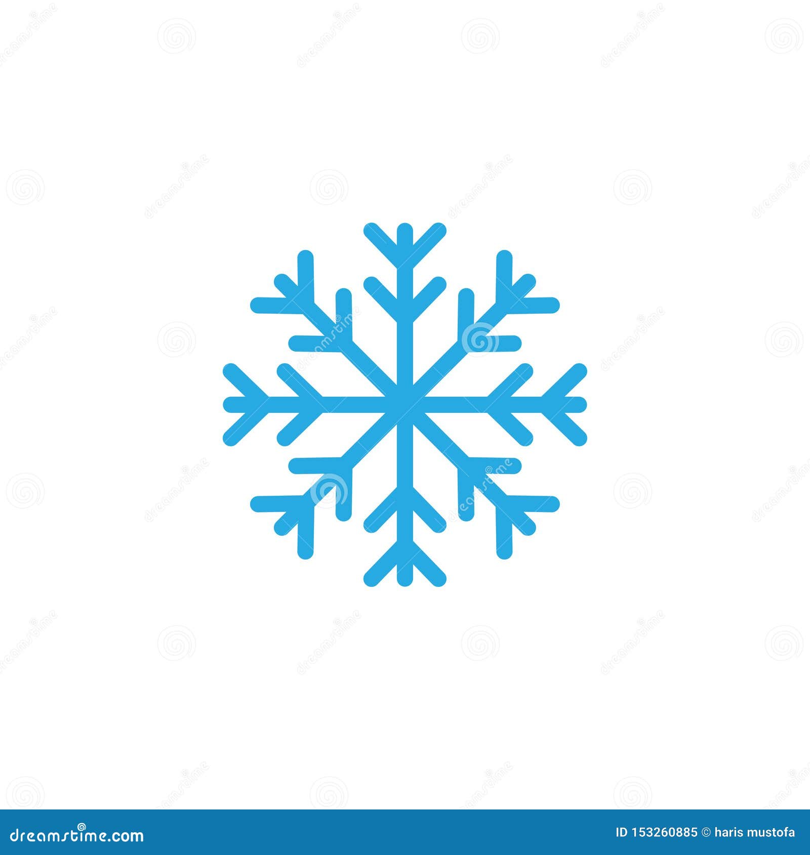 Snowflake Icon Graphic Design Template Illustration Stock Vector ...