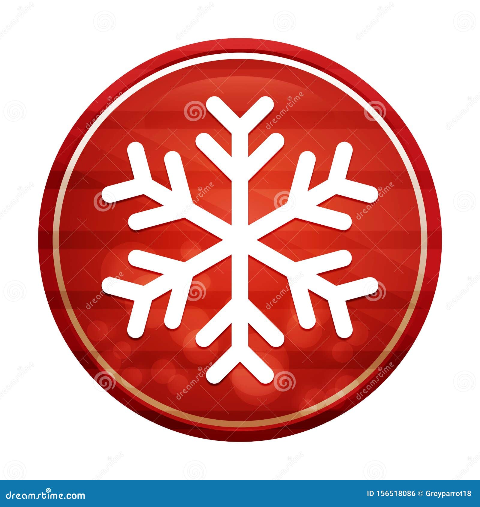 Snowflake Icon Realistic Diagonal Motion Red Round Button Illustration ...