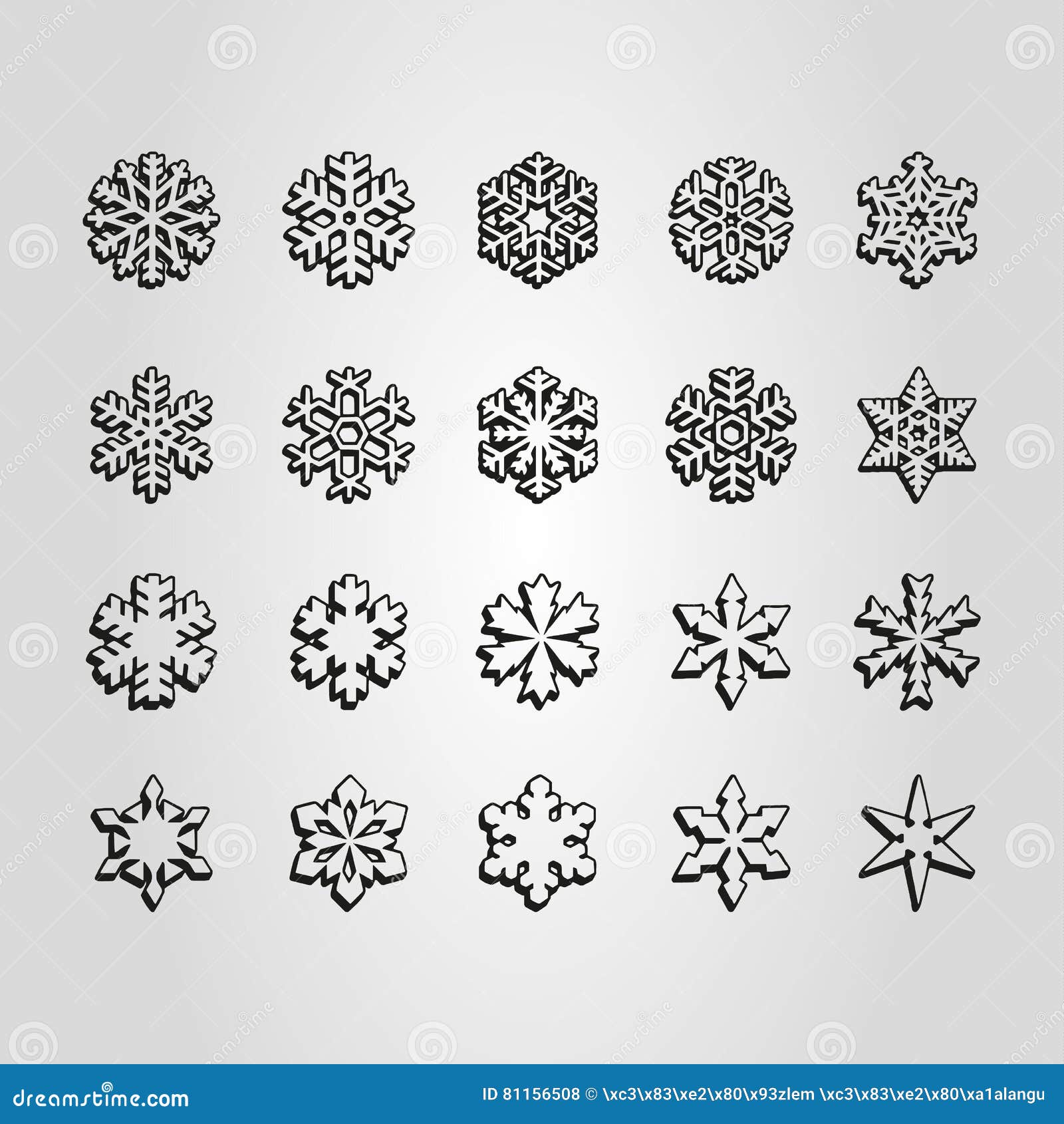 Snowflake Icon, Sign and Symbol Vector Illustration Stock Vector ...