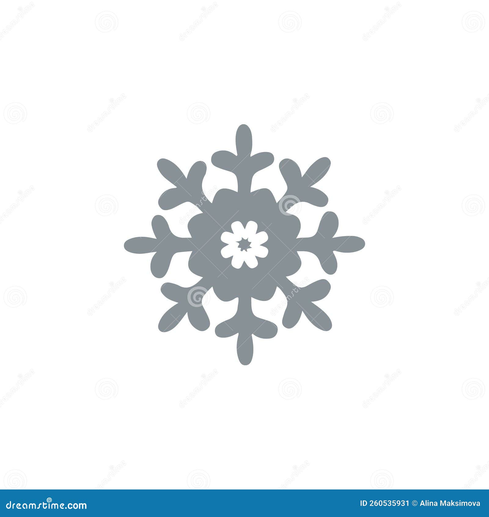 Snowflake Icon. Vector Illustration Stock Vector - Illustration of snow ...