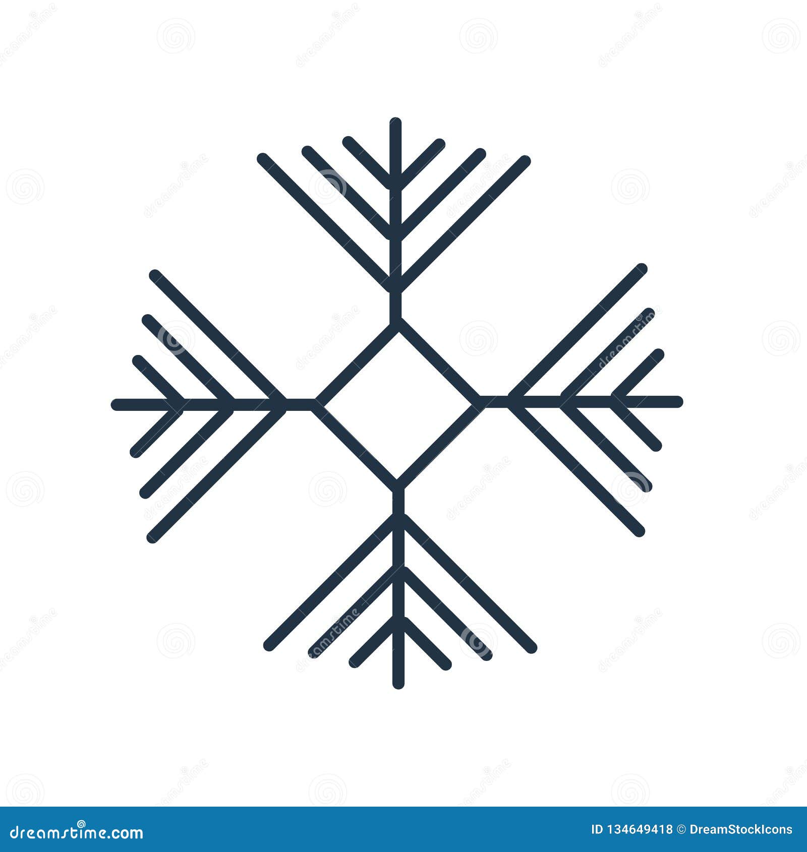 Snowflake Icon Vector Isolated on White Background, Snowflake Sign ...