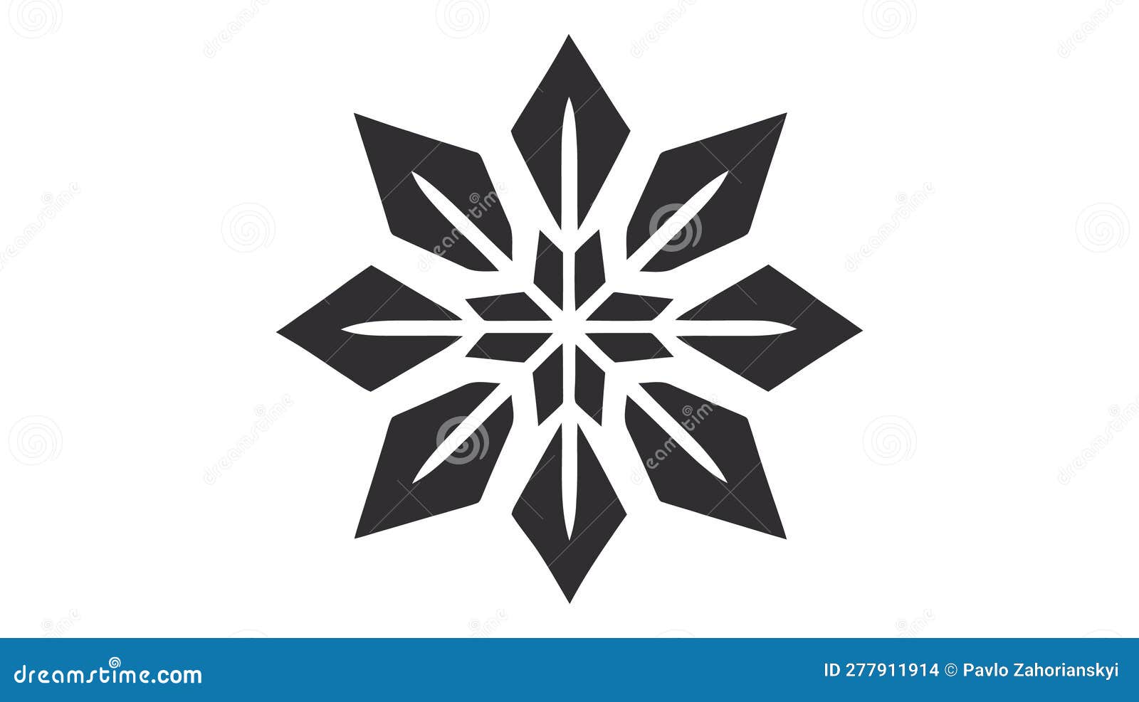 Snowflake Icon, Vector Logo Isolated on White Background Stock Vector ...