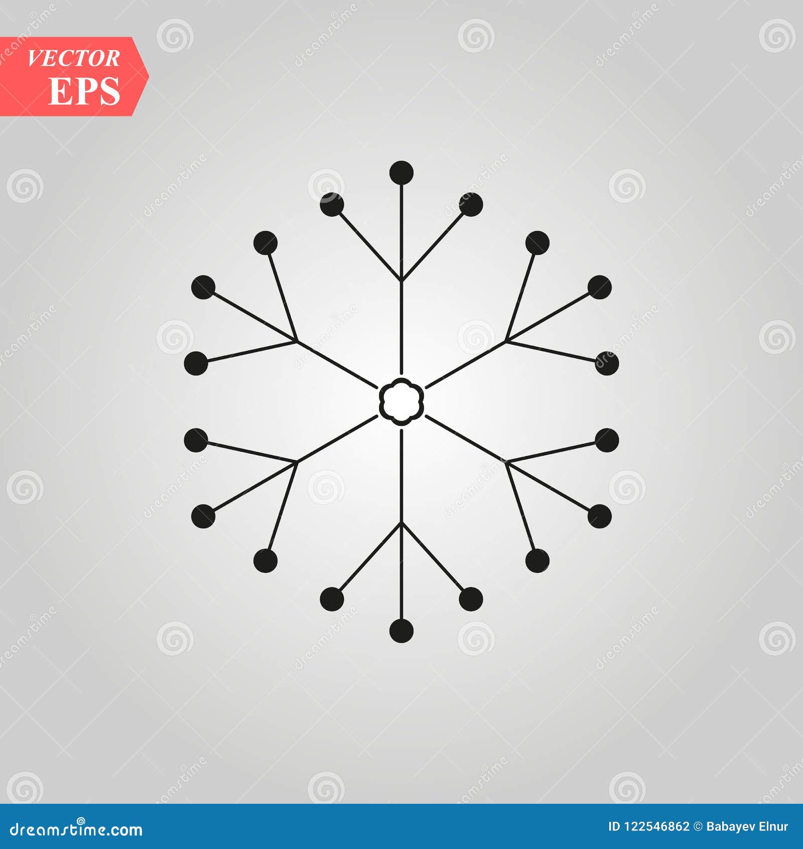 Snowflake Icon, Vector Snowflake Sign, Isolated Snowflake Symbol ...
