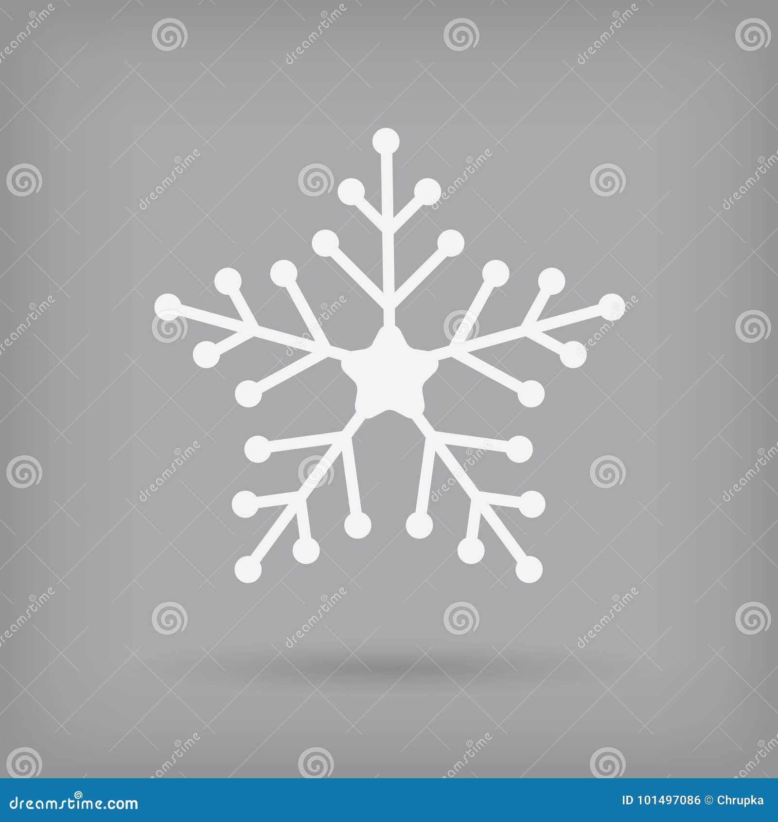 Snowflake icon stock vector. Illustration of symbol - 101497086