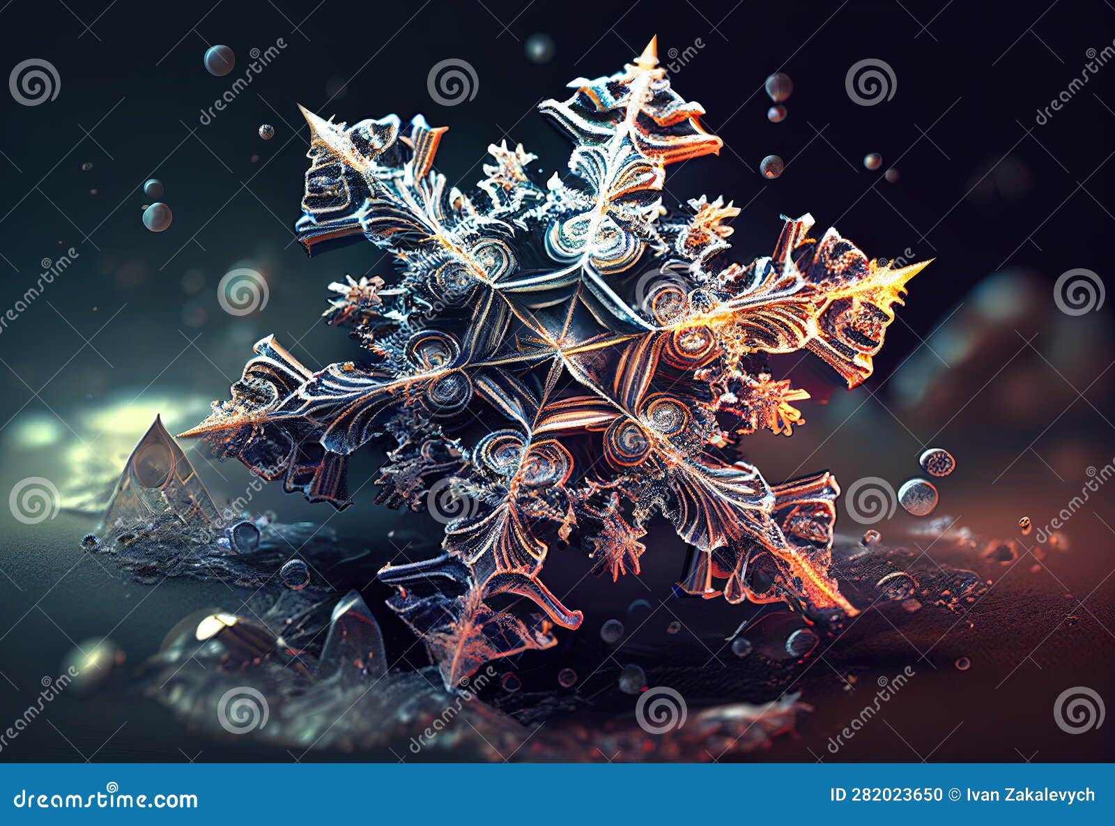 Snowflake Illustration. AI Generative Stock Illustration - Illustration of papercraft, flake ...