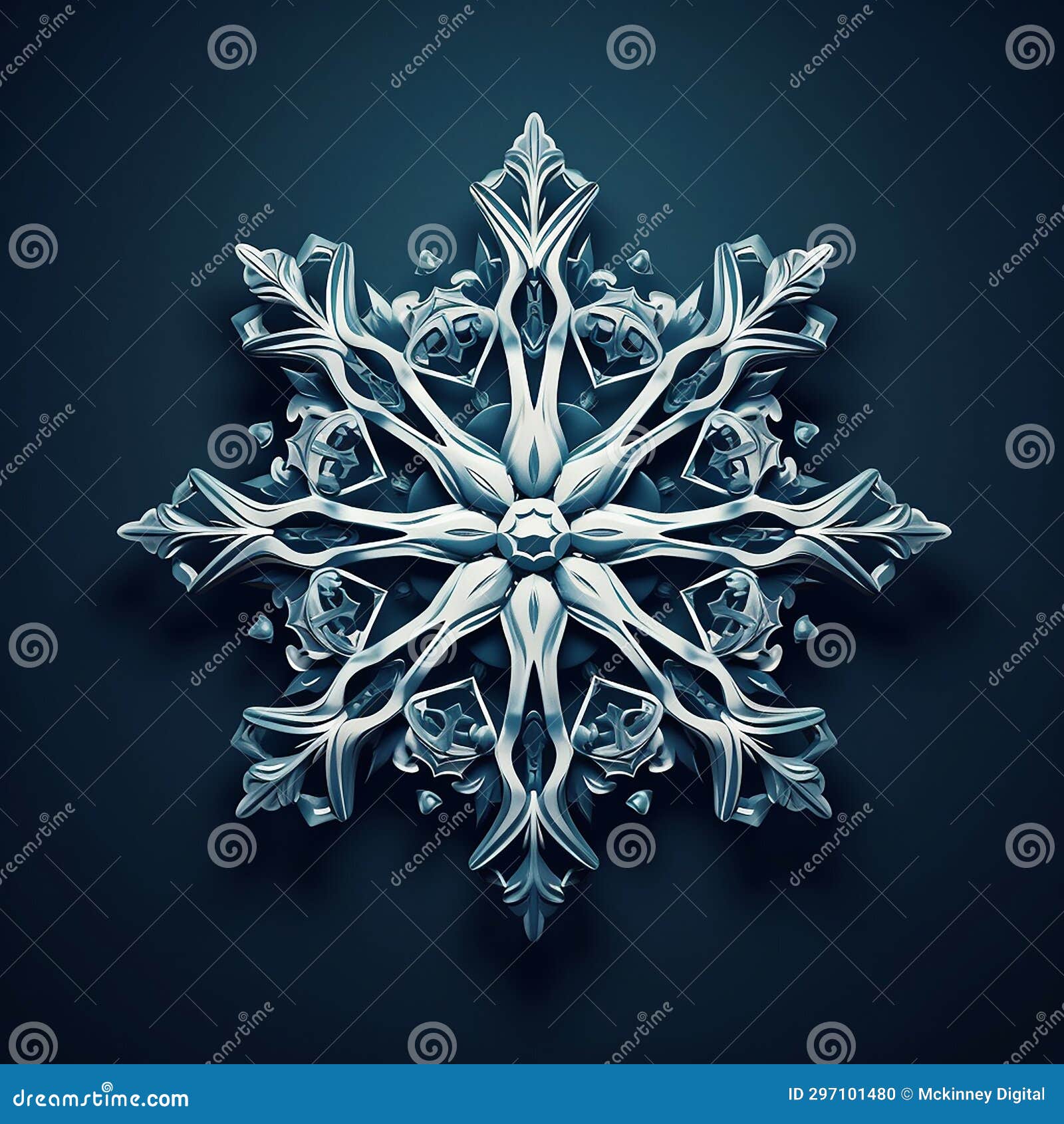 Snowflake, Isolated on Solid Background. Stock Illustration ...