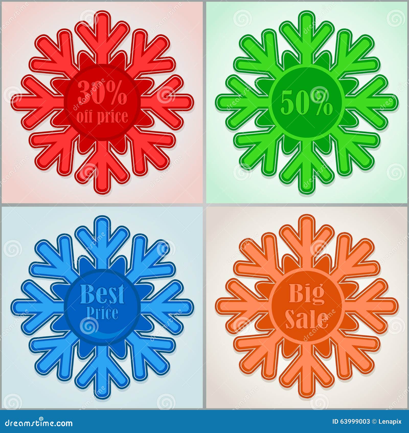 Snowflake labels stock vector. Illustration of beautiful - 63999003