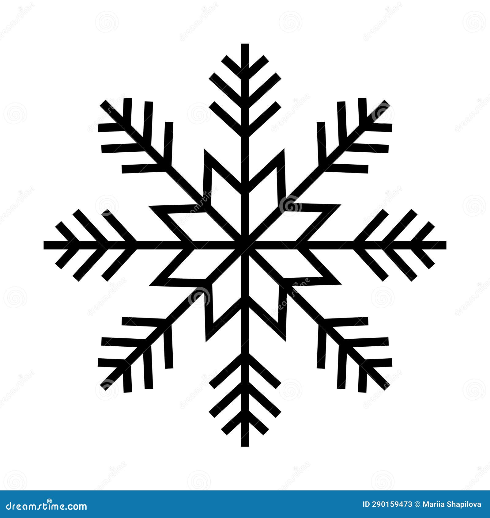 Snowflake Line Art. Christmas Design Vector. Christmas Decoartion ...