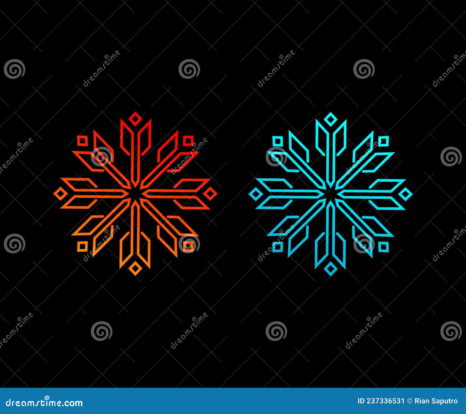 Snowflake logo design stock vector. Illustration of symmetry - 237336531