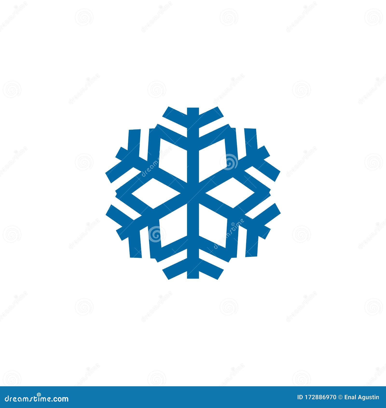 Snowflake Logo Design Vector Icon Template Stock Vector - Illustration ...