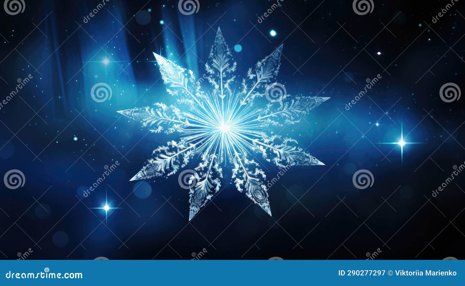 Snowflake Magic: Close Up Winter Ornament Stock Illustration ...