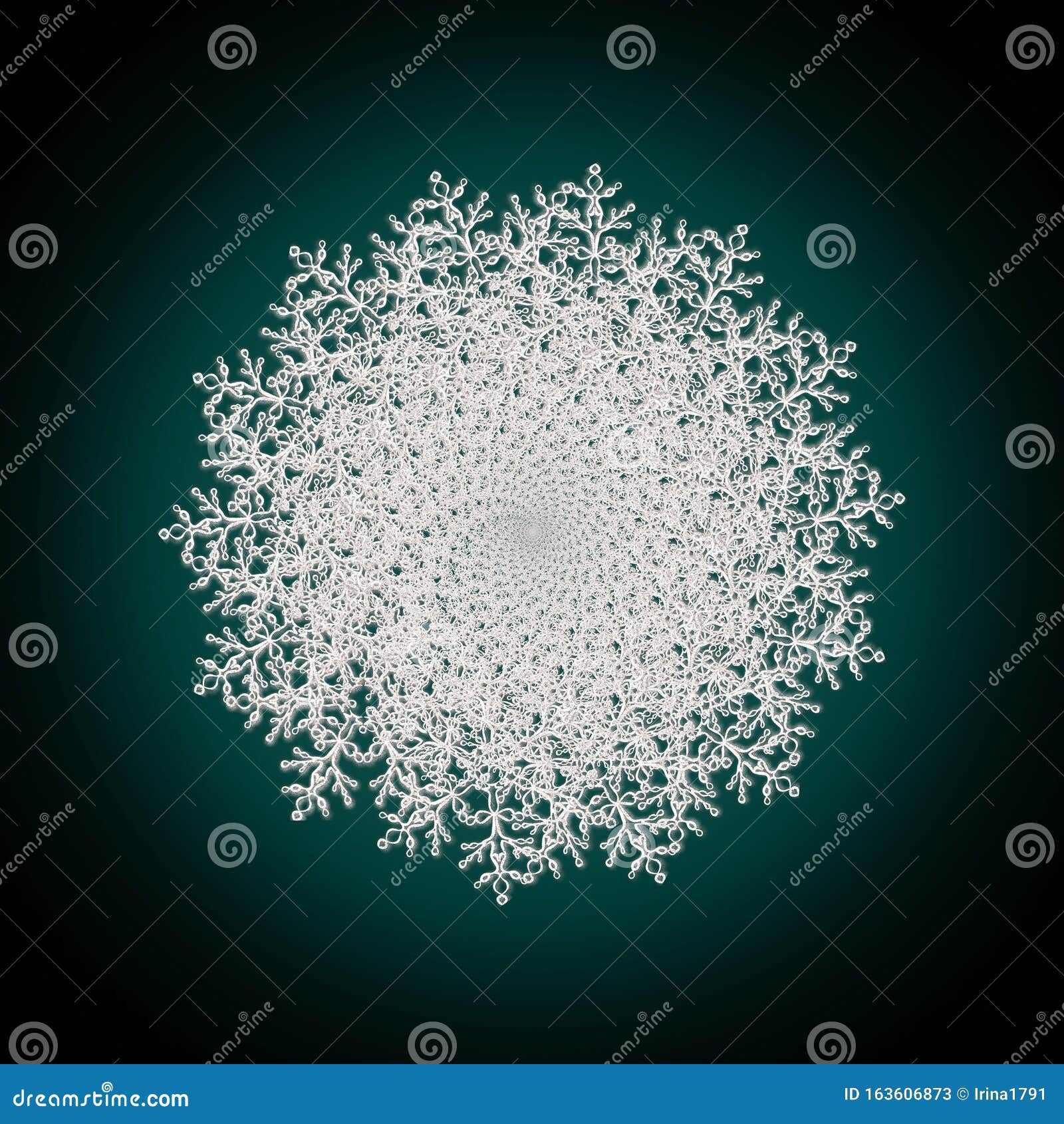 Snowflake mandala stock illustration. Illustration of bright - 163606873