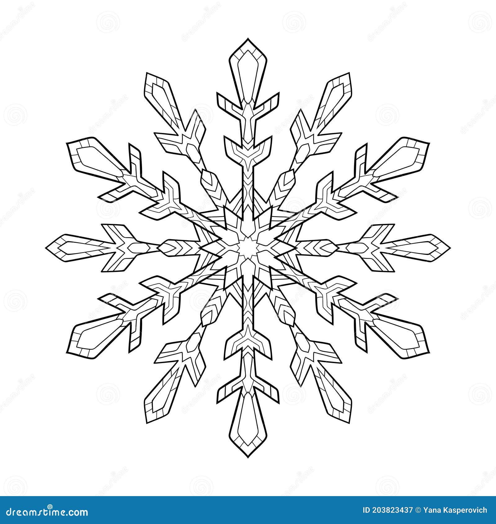 Snowflake Mandala with Soft Patterns on White Isolated Background ...
