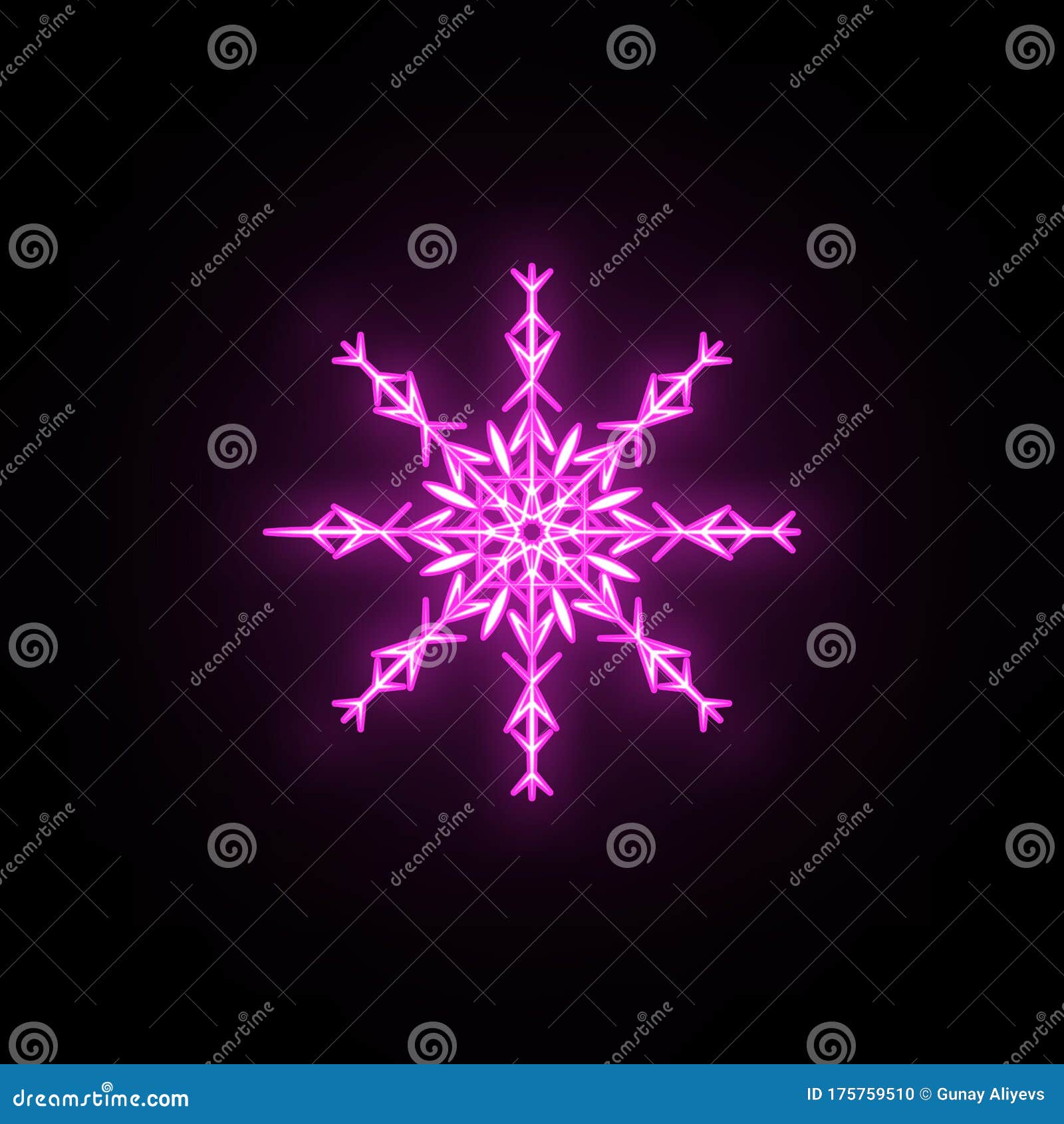 Snowflake Neon Icon. Simple Thin Line, Outline Vector of Snowflake ...
