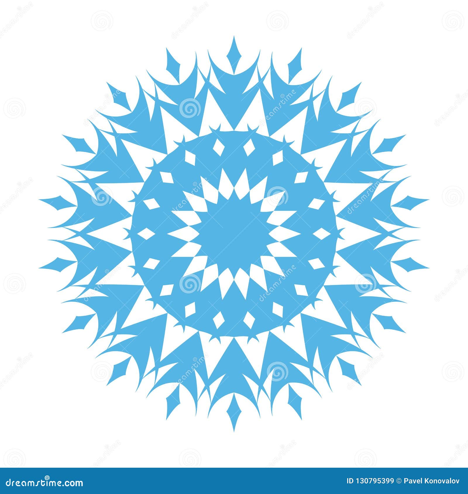 Snowflake ornate stock vector. Illustration of drawing - 130795399