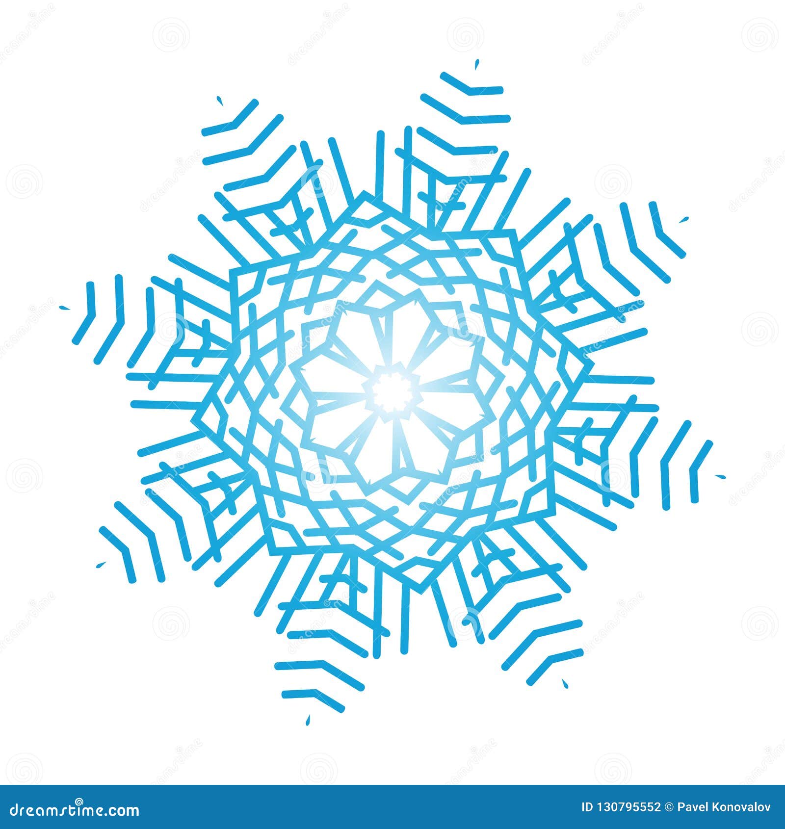 Snowflake ornate stock vector. Illustration of element - 130795552