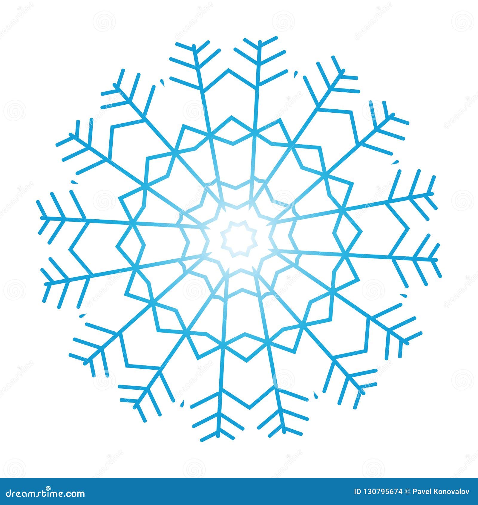 Snowflake ornate stock vector. Illustration of element - 130795674