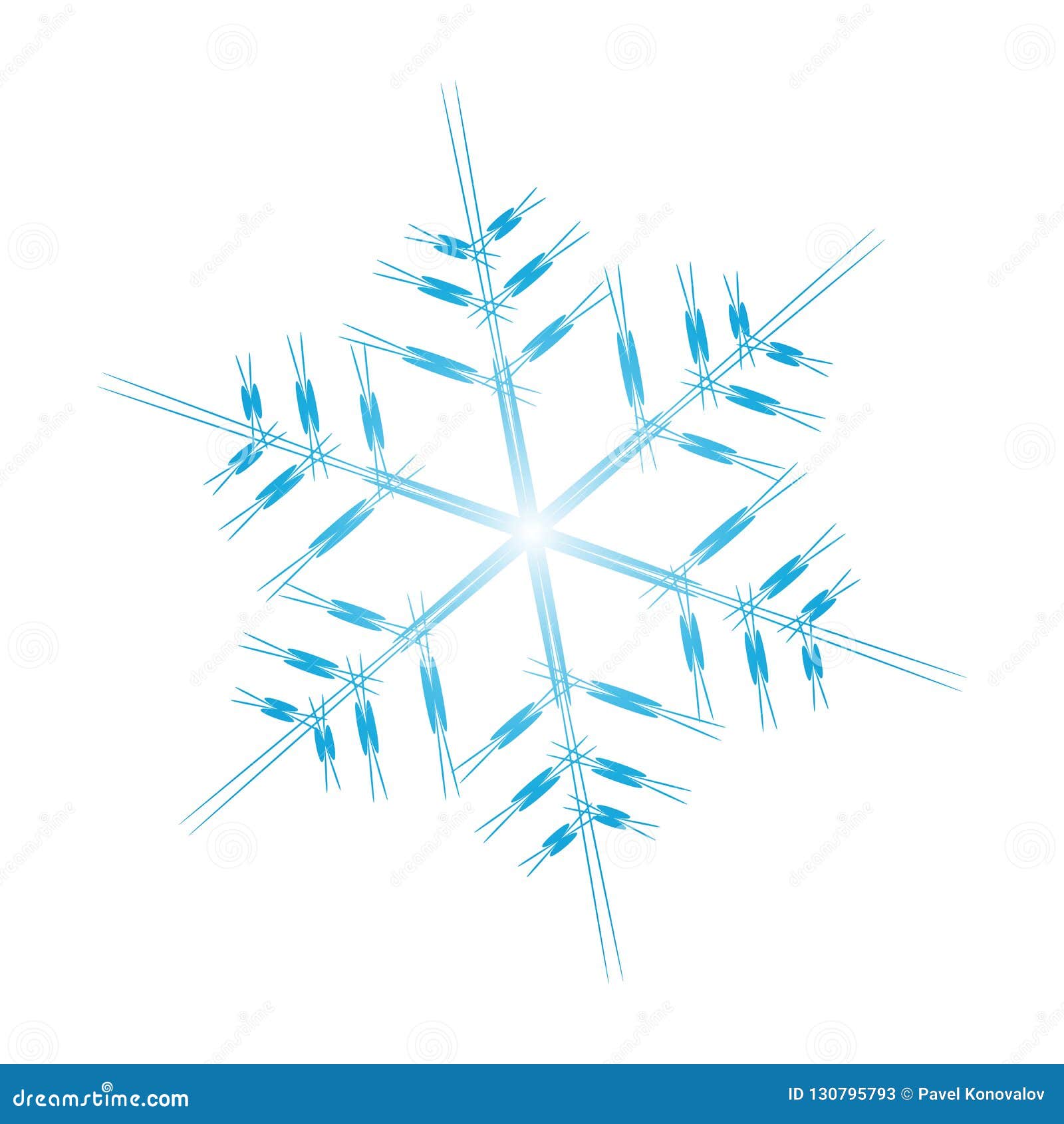 Snowflake ornate stock vector. Illustration of decorative - 130795793