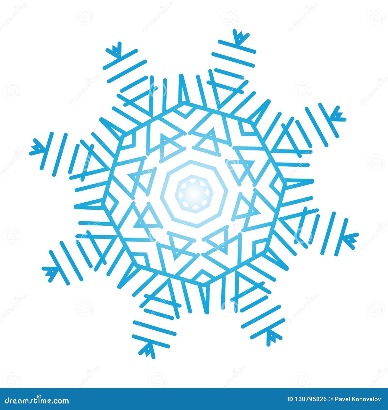 Snowflake ornate stock vector. Illustration of design - 130795826