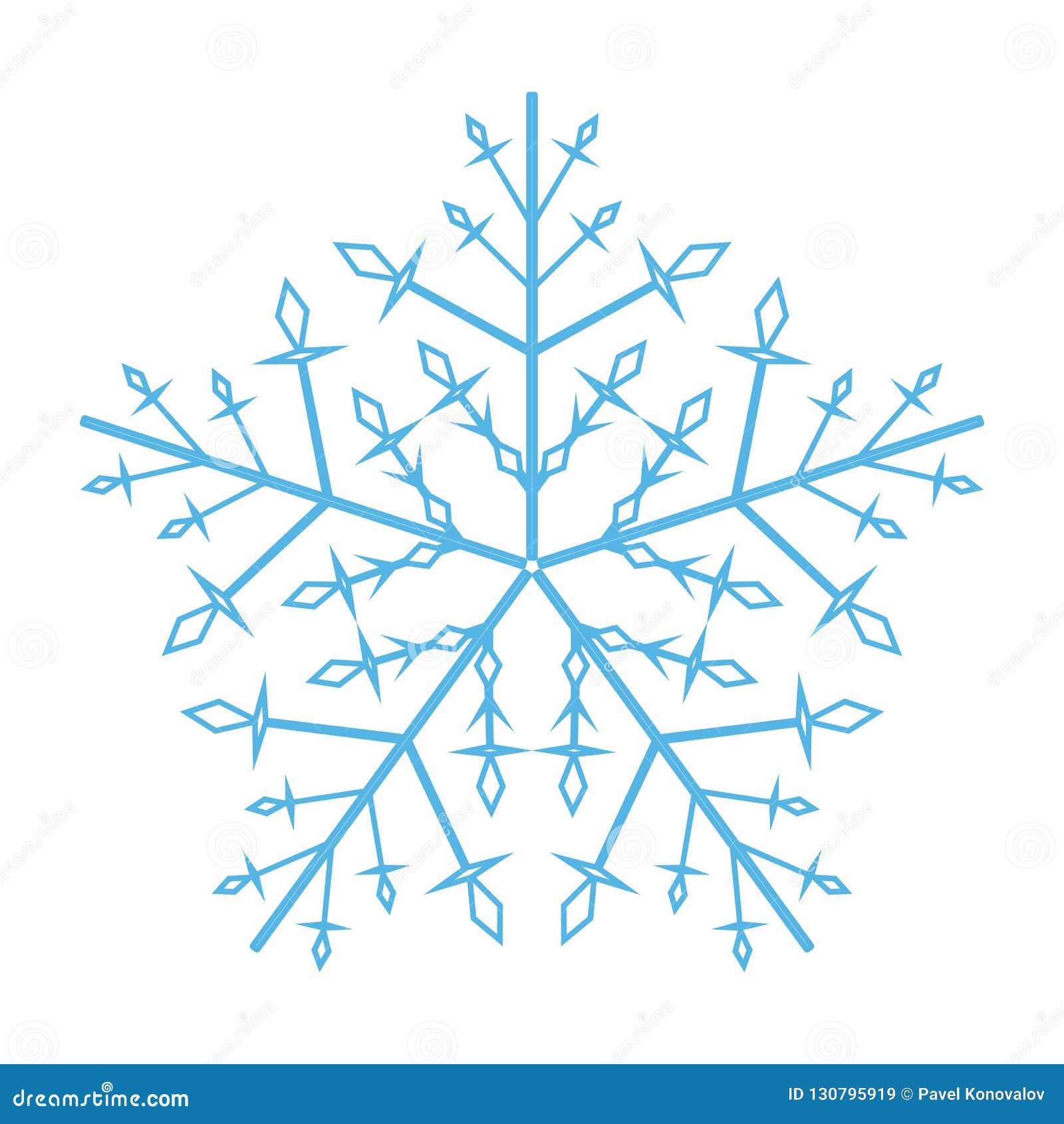 Snowflake ornate stock vector. Illustration of collection - 130795919