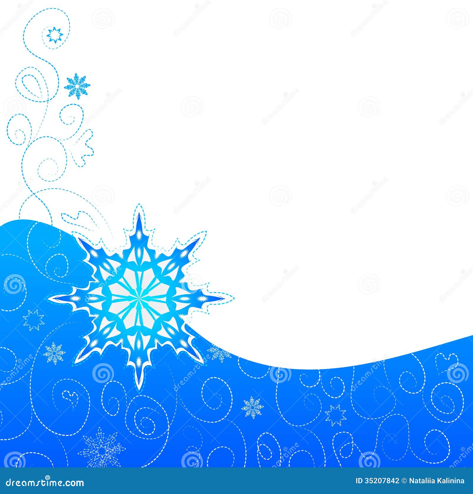 Snowflake on a Paper Background Stock Vector - Illustration of ...