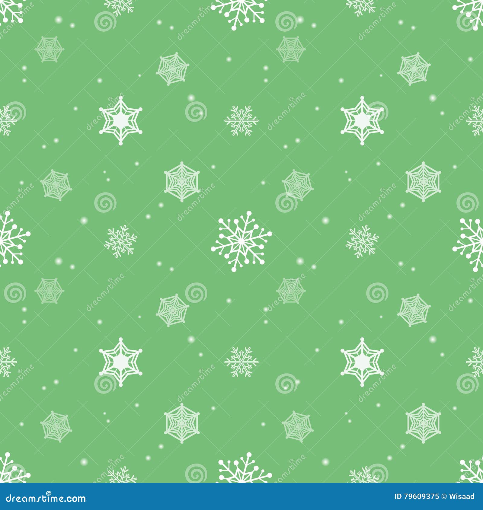 Green Snowflakes Wallpaper