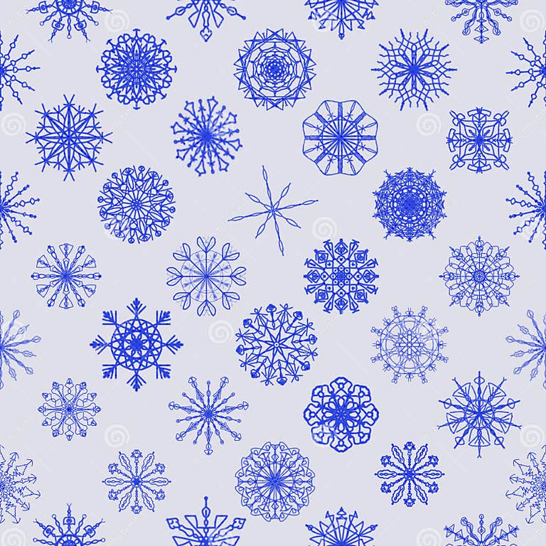 Snowflake Pattern Background Stock Illustration - Illustration of ...