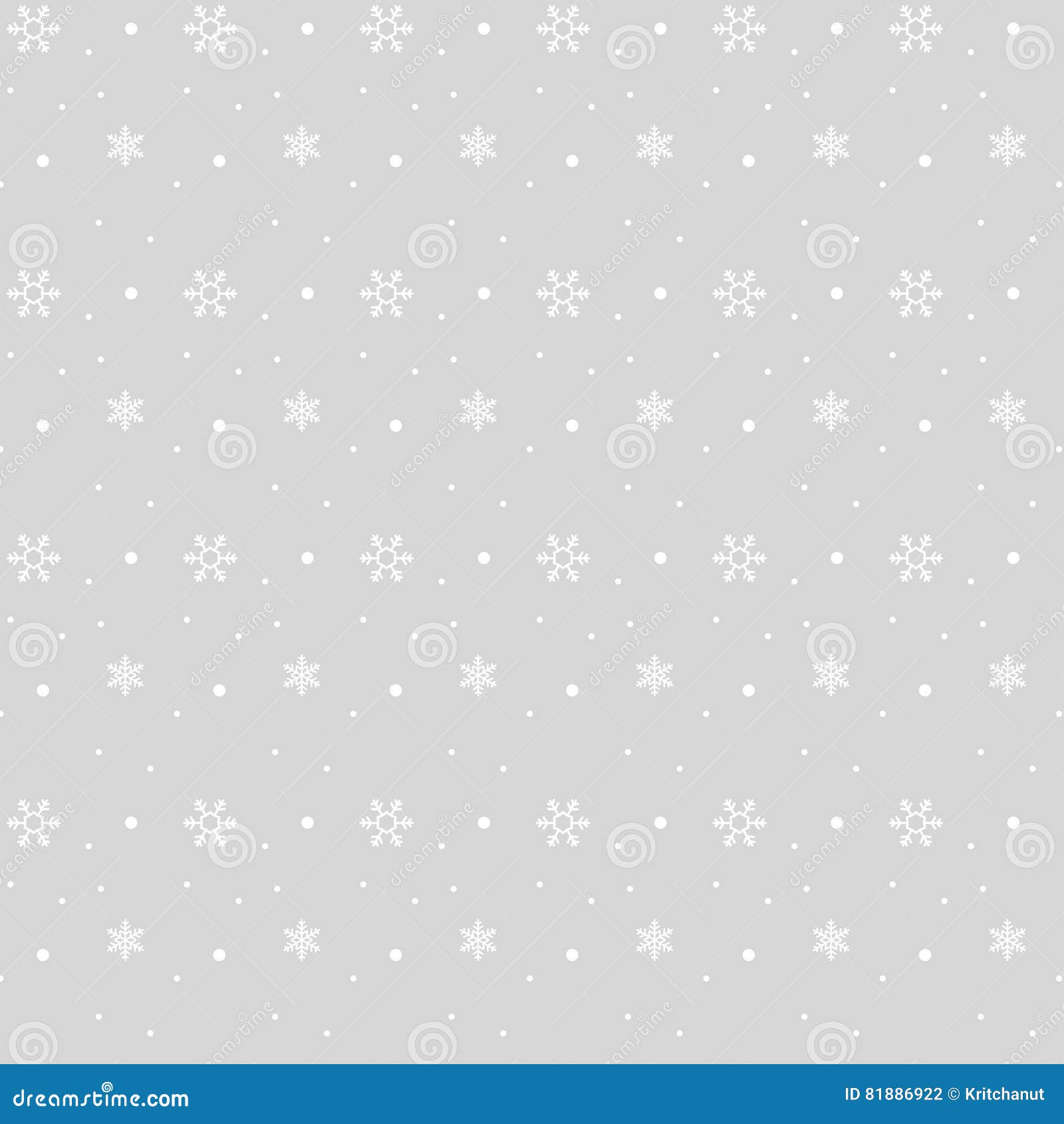 Snowflake Pattern on Light Gray Background Stock Vector - Illustration ...