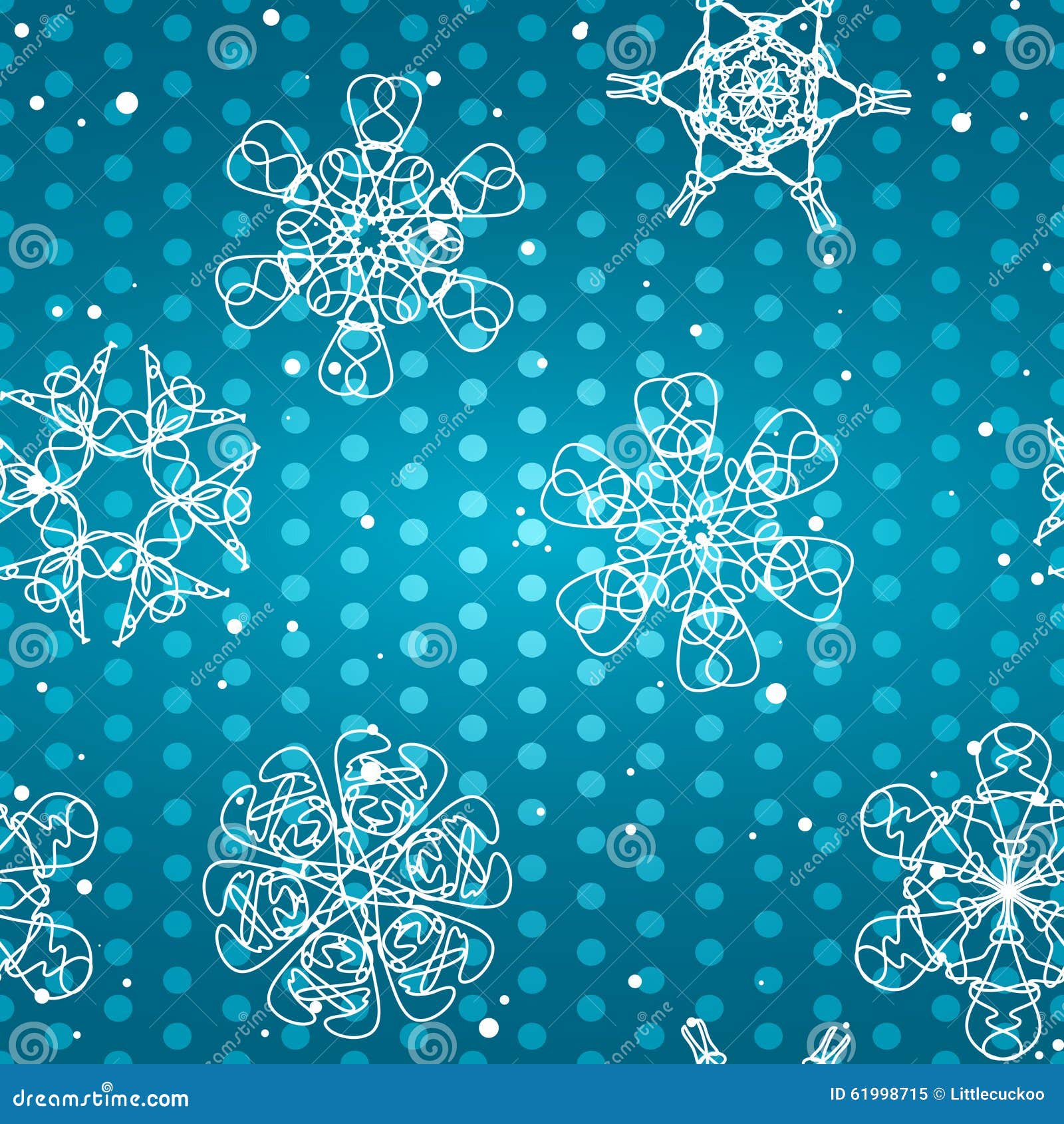 Snowflake Pattern. Seamless Texture Stock Vector - Illustration of ...