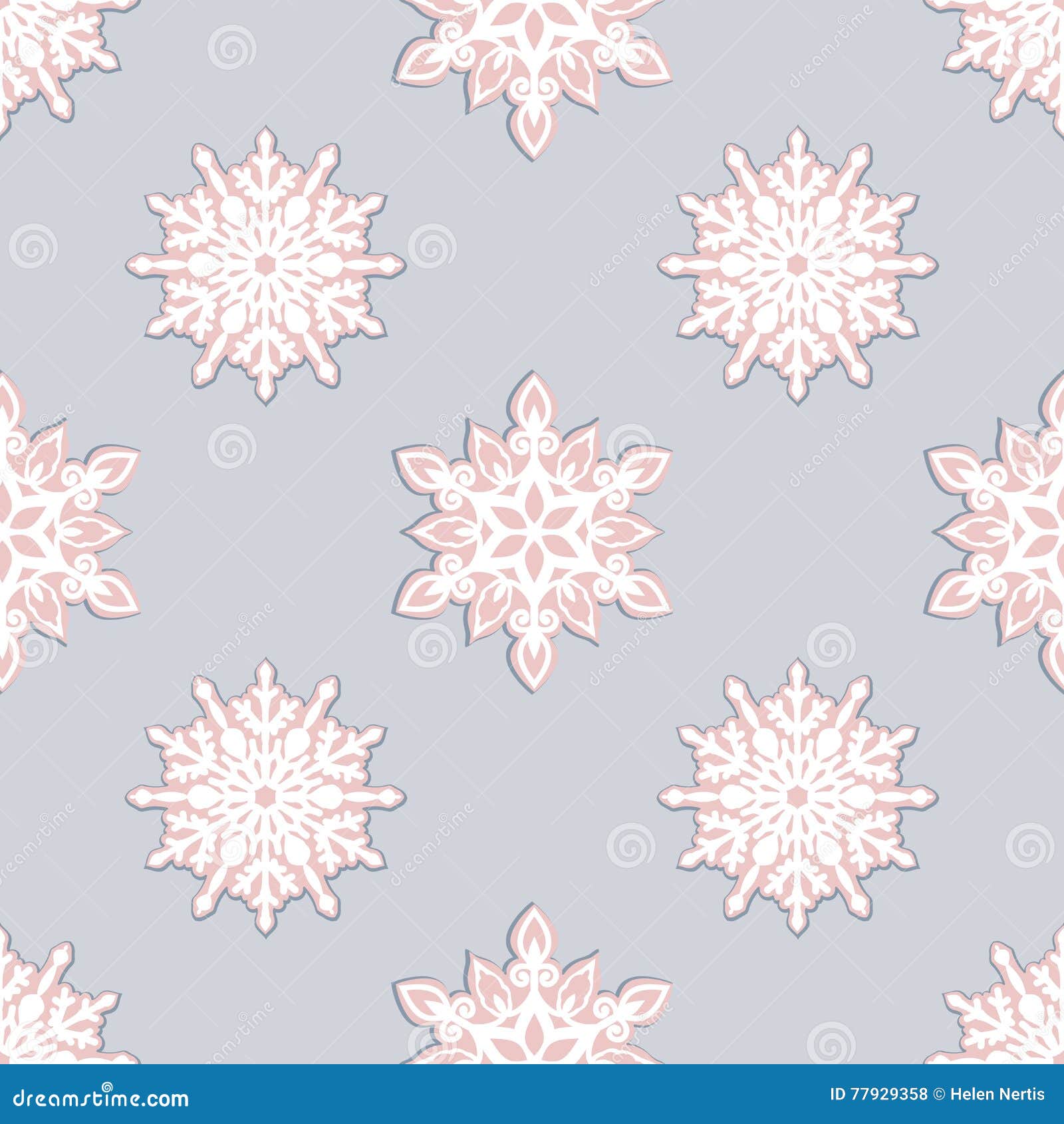 Snowflake Pattern - Snowflake Vector Pattern. Stock Vector ...