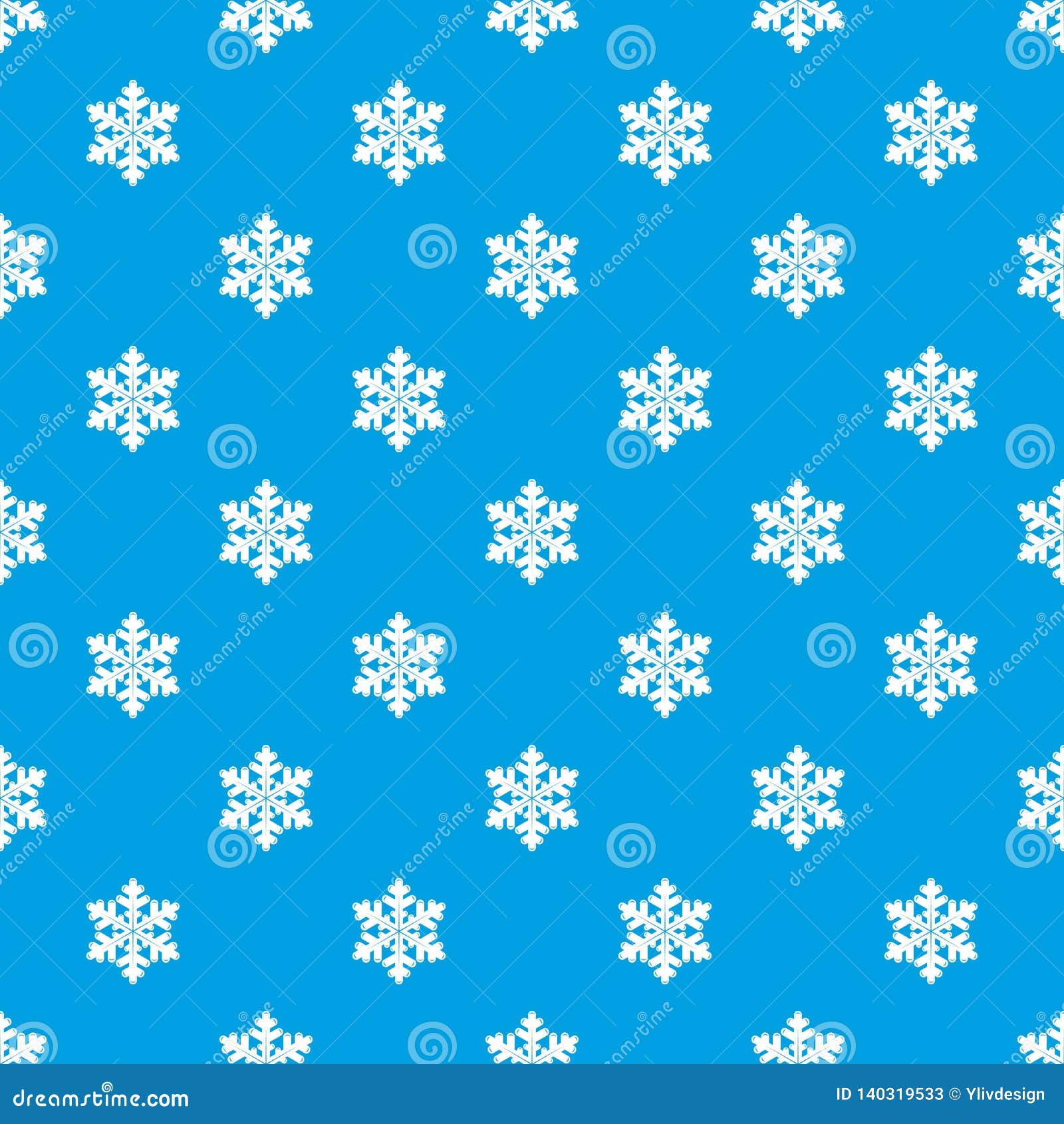 Snowflake Pattern Vector Seamless Blue Stock Vector - Illustration of ...