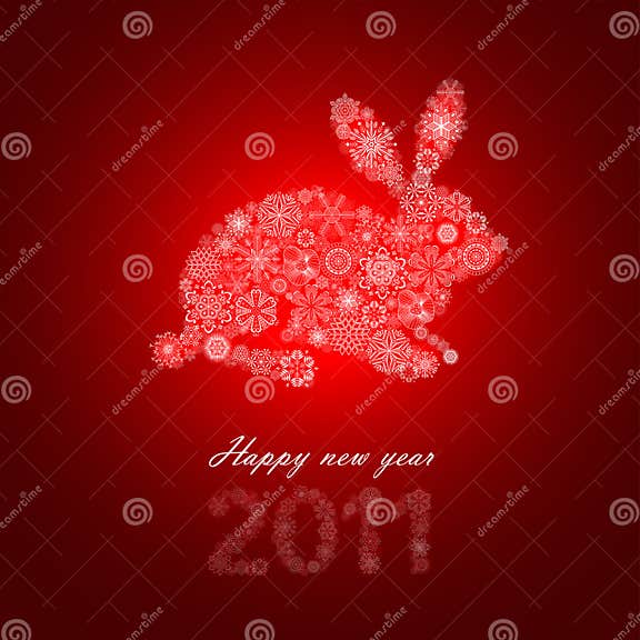 Snowflake rabbit stock vector. Illustration of graphic - 16906795