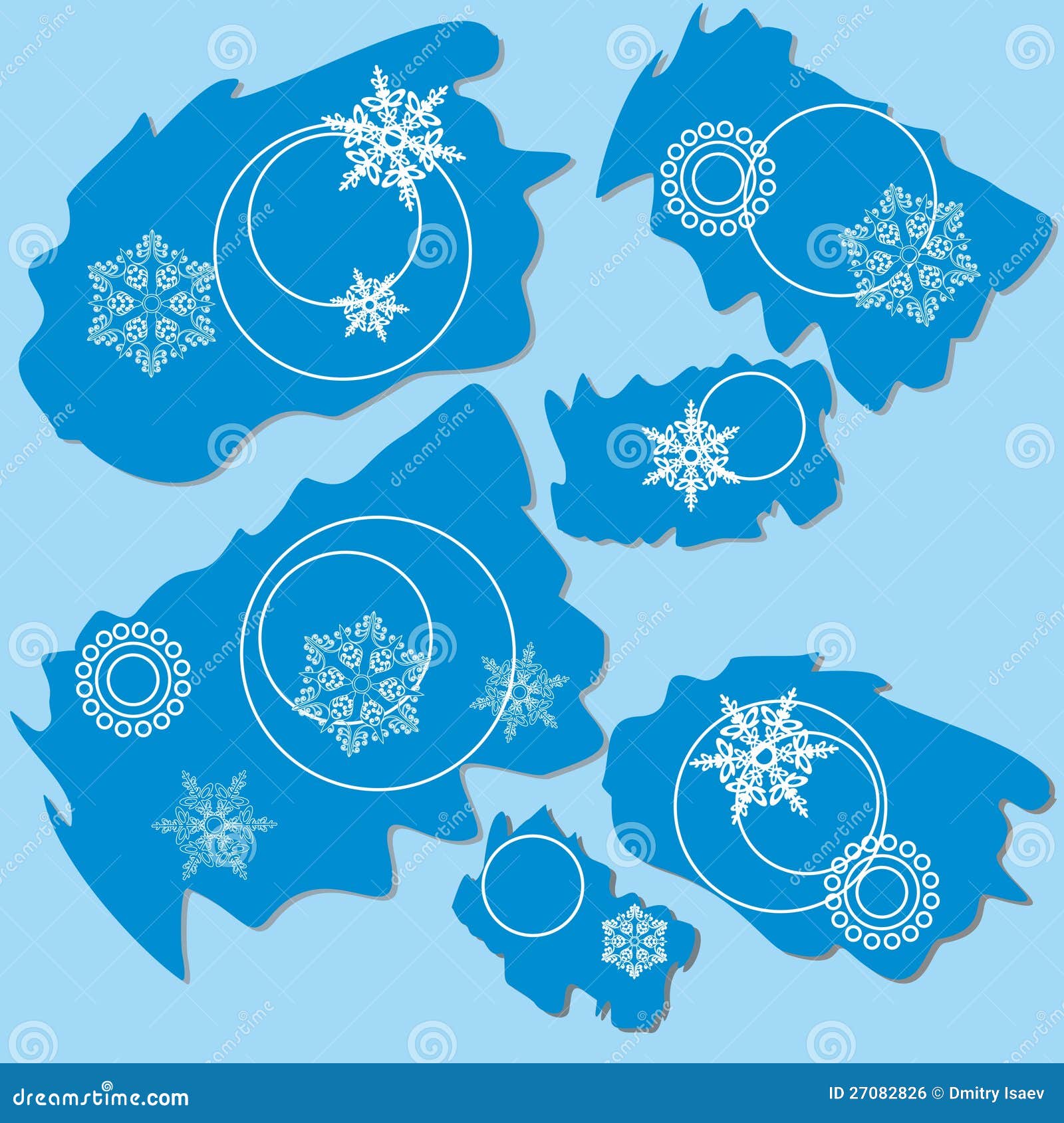 Snowflake Ragged Rectangle Design 004 Stock Vector - Illustration of ...