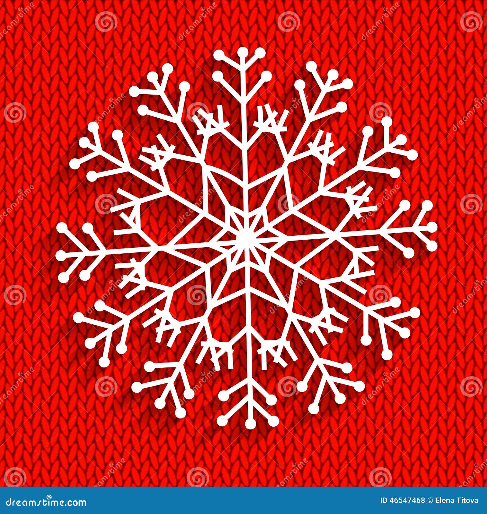 Snowflake on Red Background Stock Vector - Illustration of snowflake ...