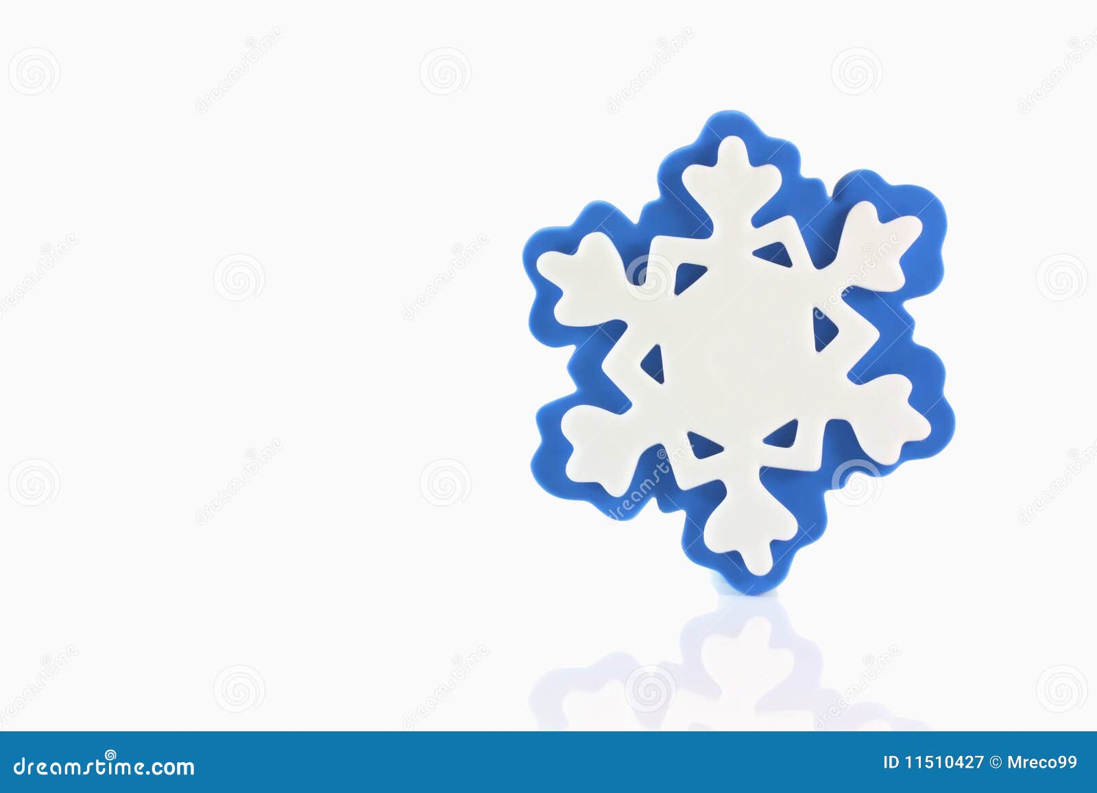 Snowflake with reflection stock image. Image of christmas - 11510427
