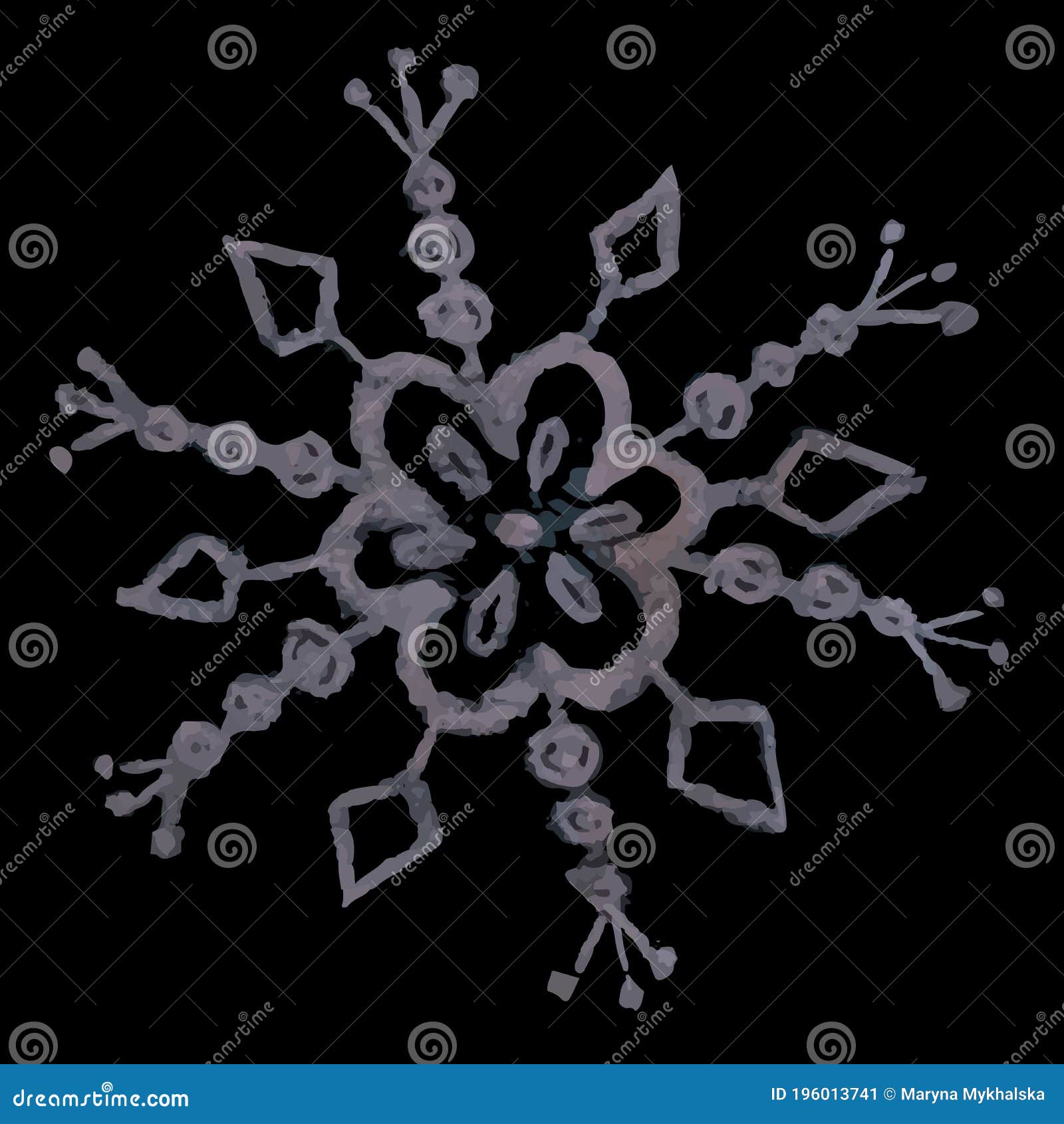 Snowflake, Rose, Vector Illustration Stock Vector - Illustration of ...