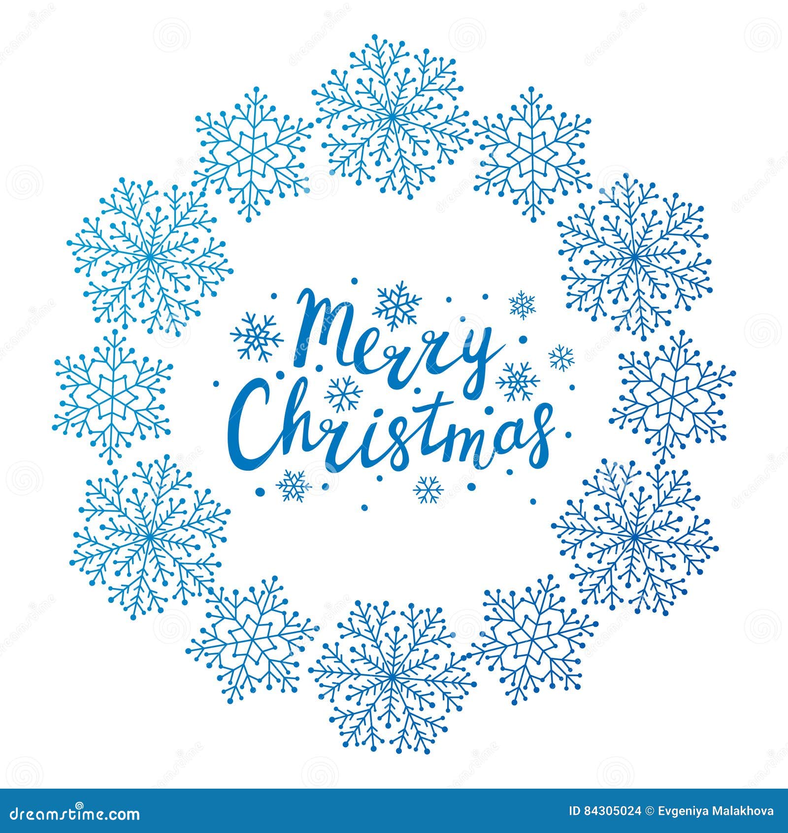 Snowflake round frame stock vector. Illustration of isolated - 84305024