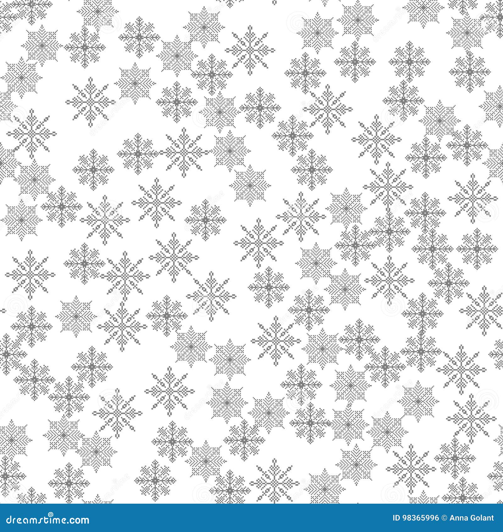 Snowflake Seamless Pattern Light Christmas Background Vector ...