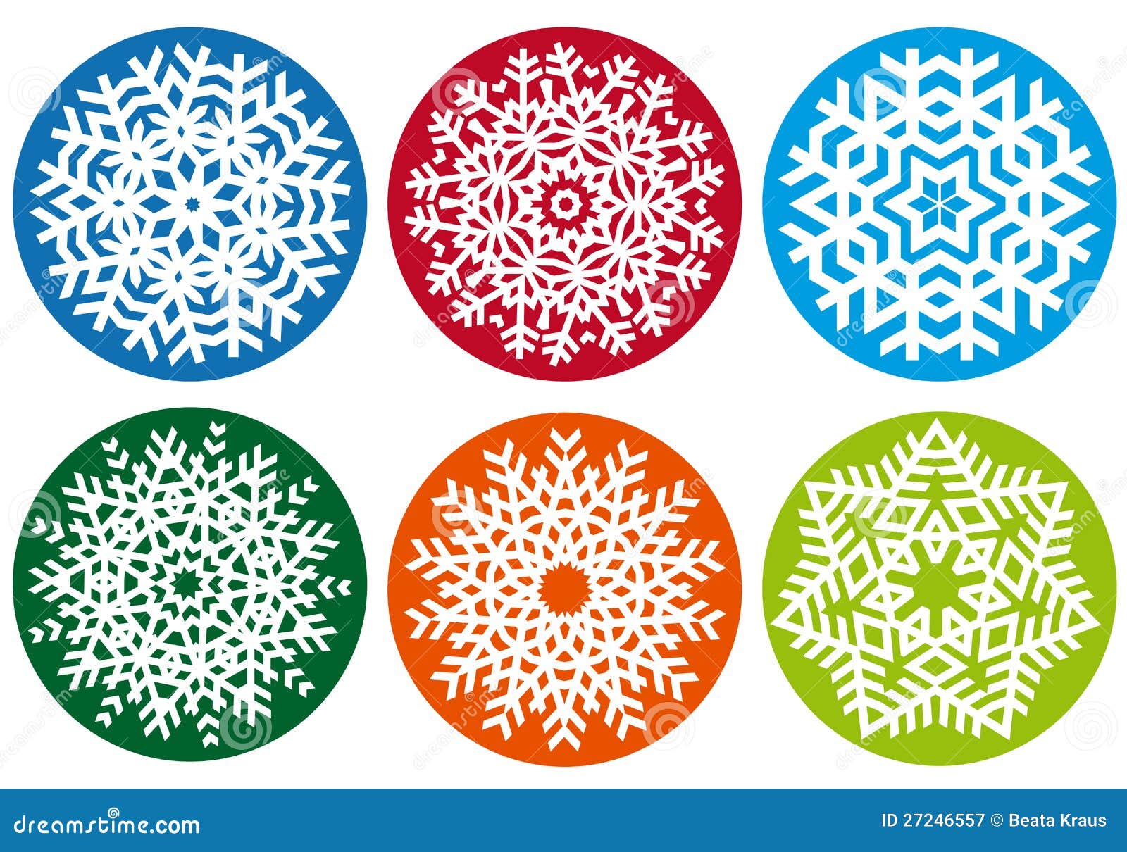 Snowflake Set, Vector Design Elements Stock Vector - Illustration of ...